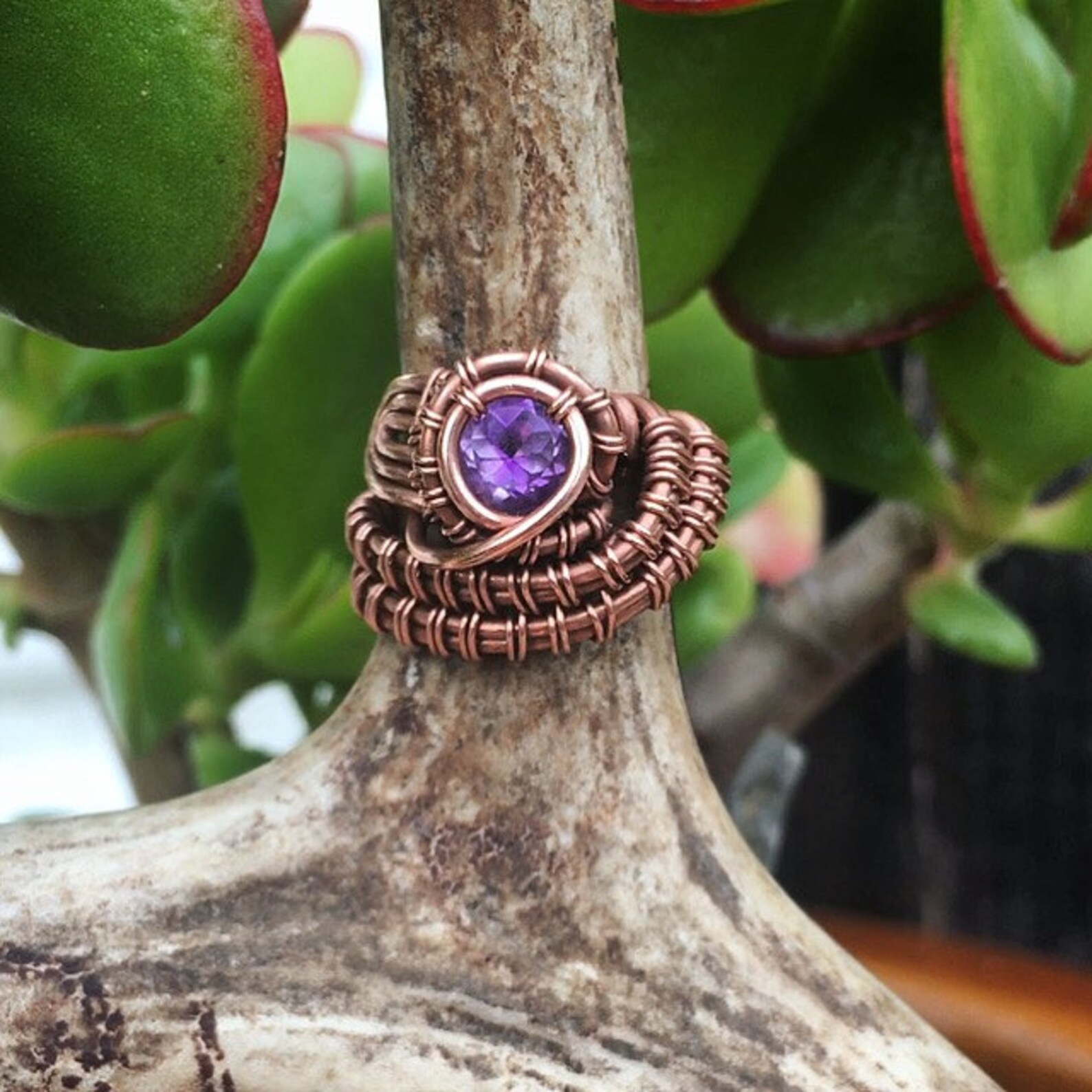 ORDER A CUSTOM RING Natural Crystal Rings Recycled Copper - Etsy