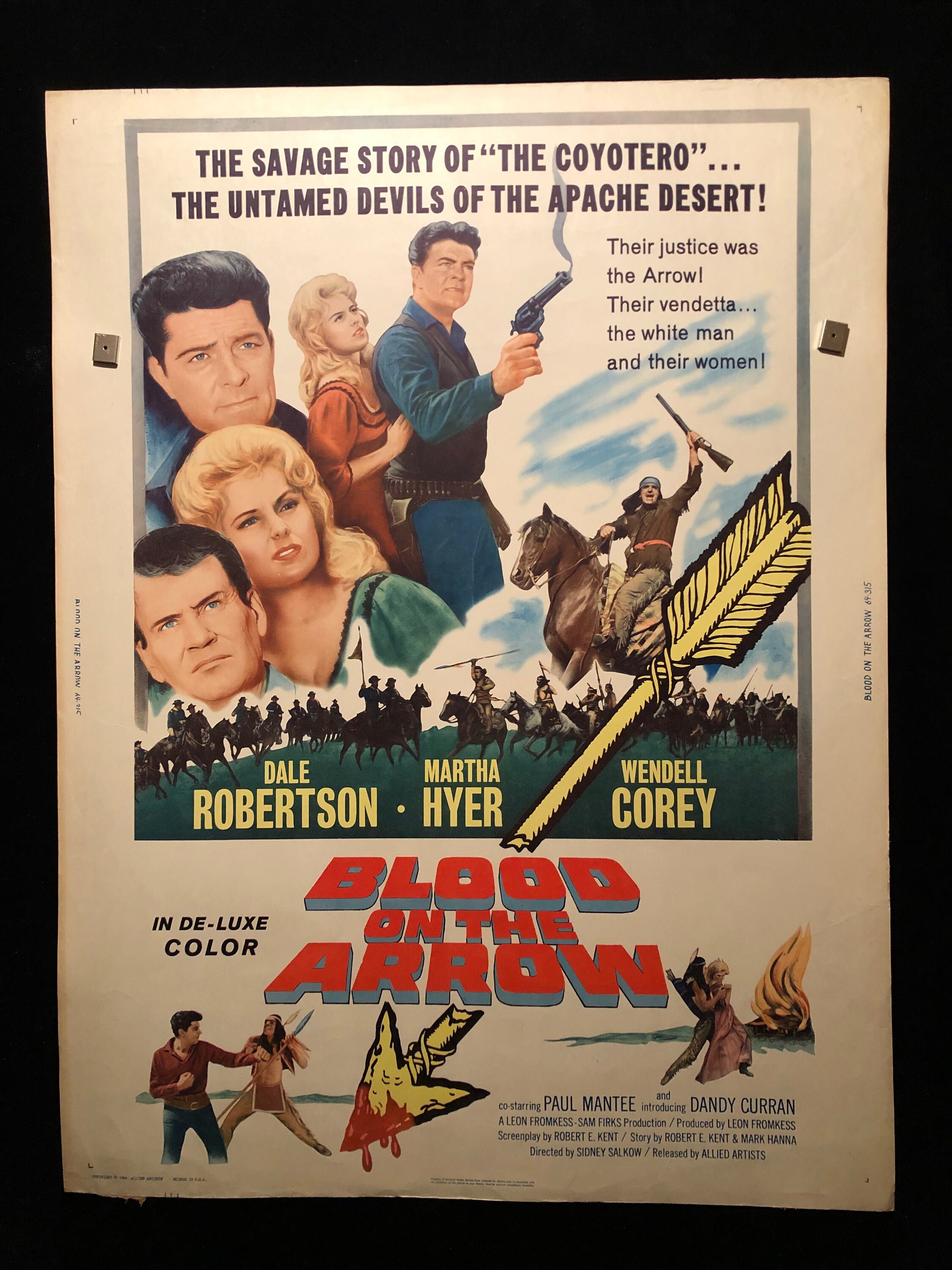 Original 1964 Blood on the Arrow 30x40 Movie Poster Cowboy - Etsy UK