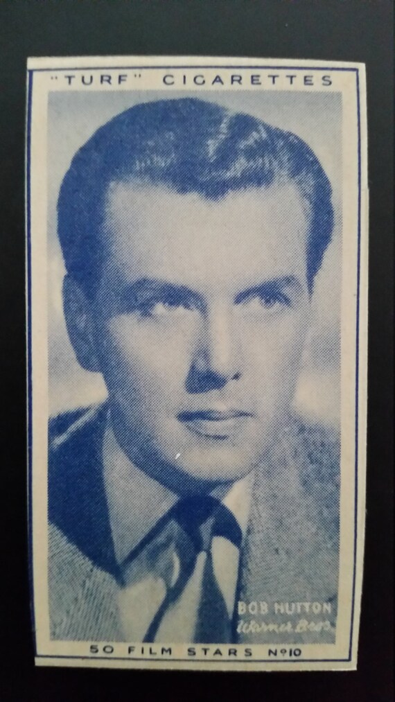 Original 1947 Bob Hutton Turf Cigarette Card Movie Warner | Etsy