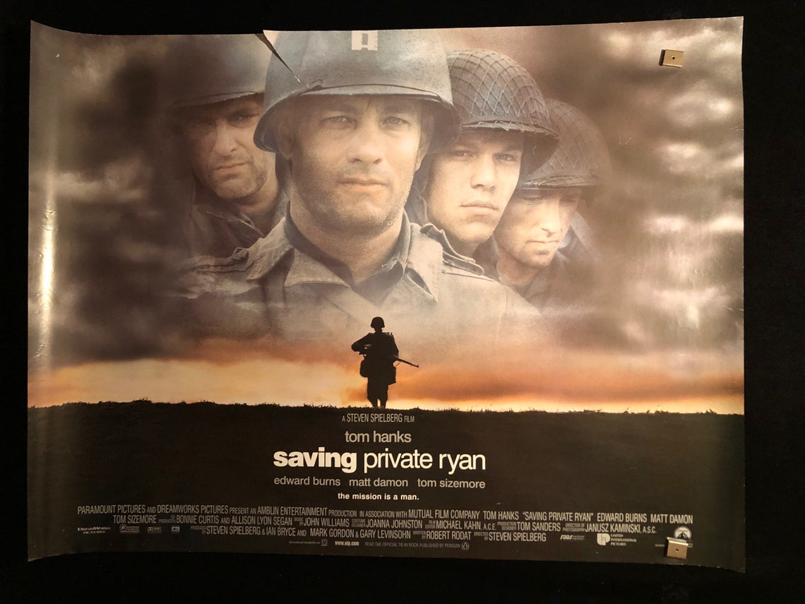 Original 1998 Saving Private Ryan DS British Quad Movie Poster - Etsy