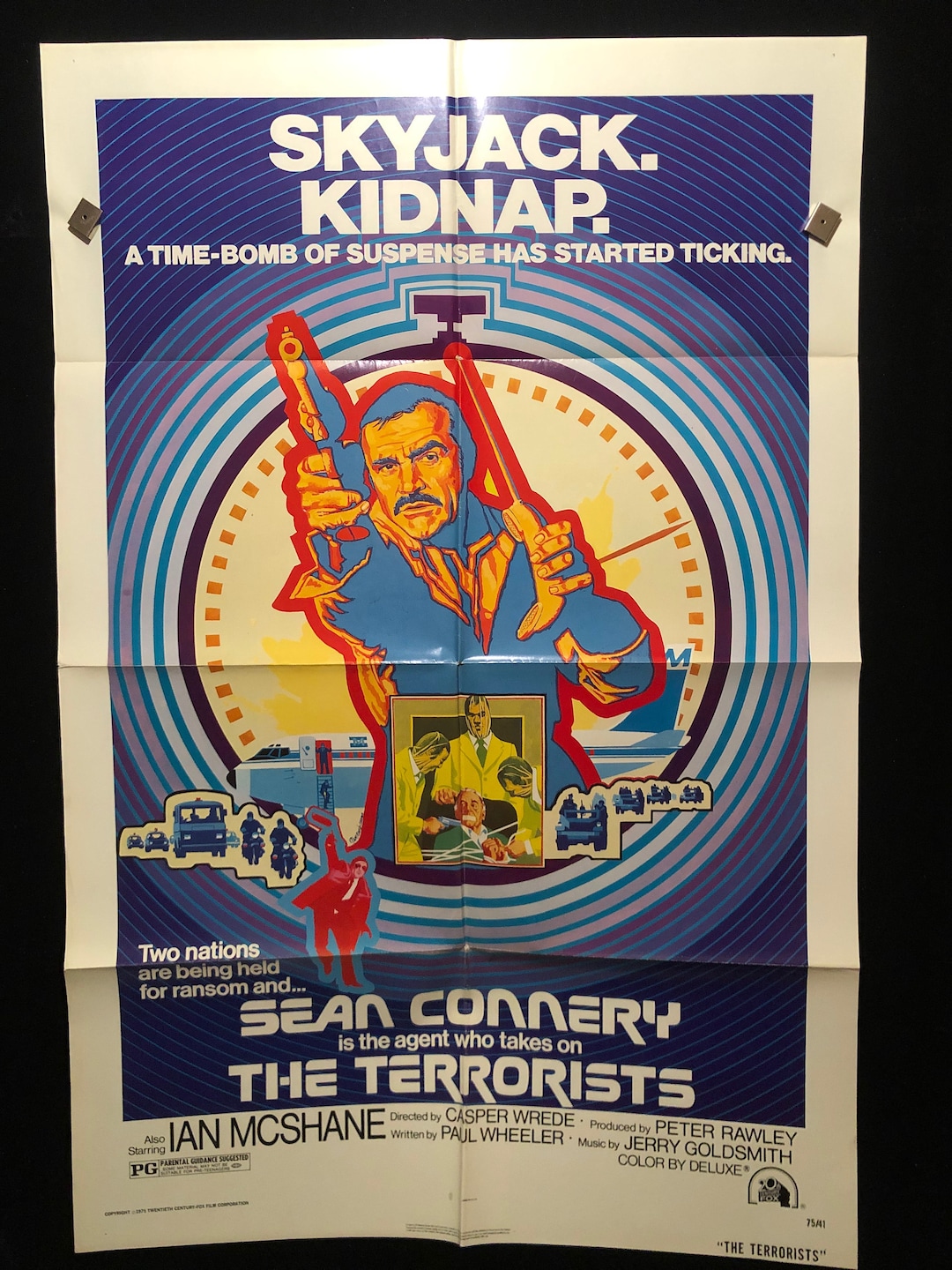 Original 1975 the Terrorists One Sheet Movie Poster, Ransom, Sean ...
