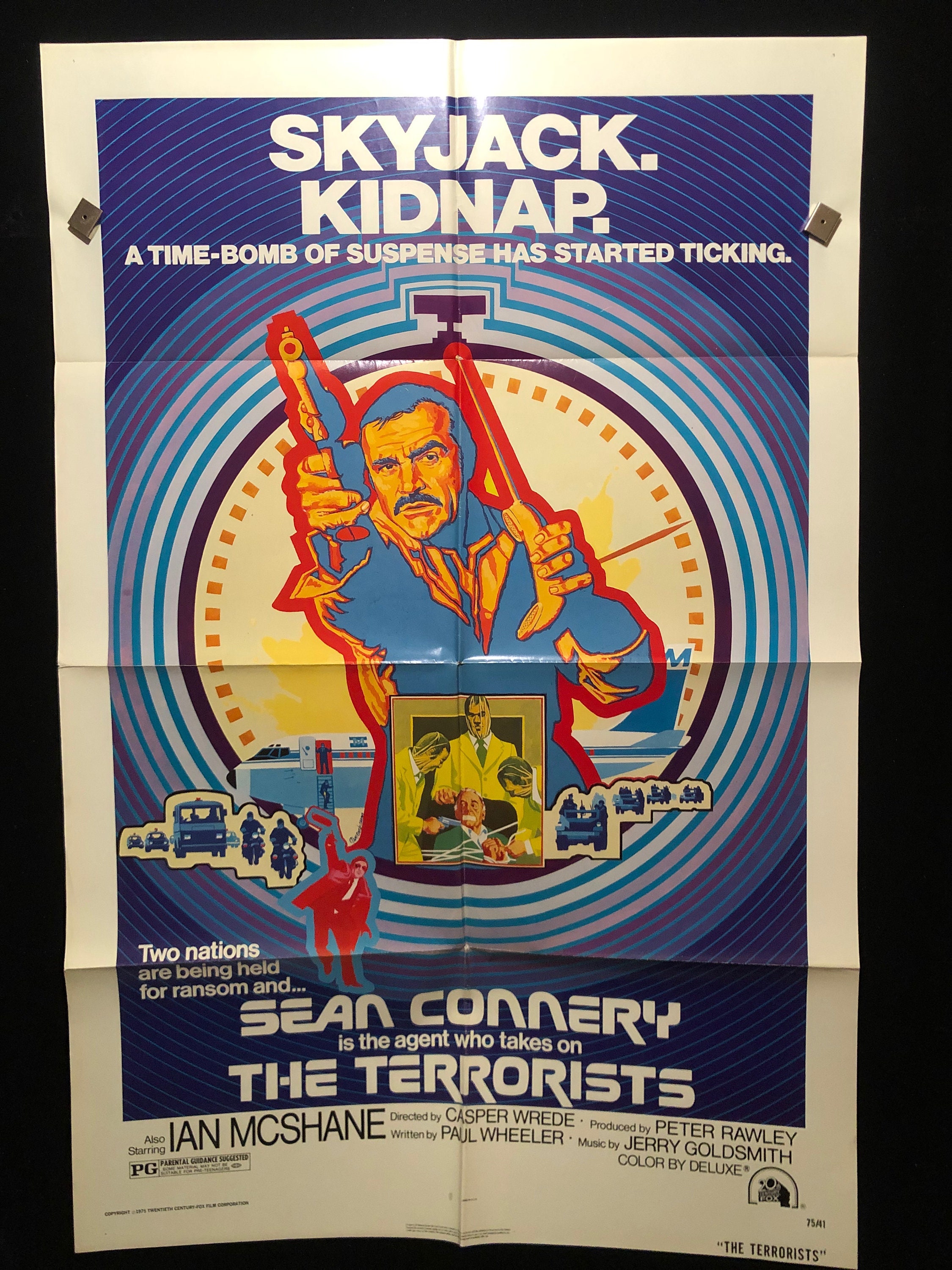 Original 1975 the Terrorists One Sheet Movie Poster, Ransom, Sean ...