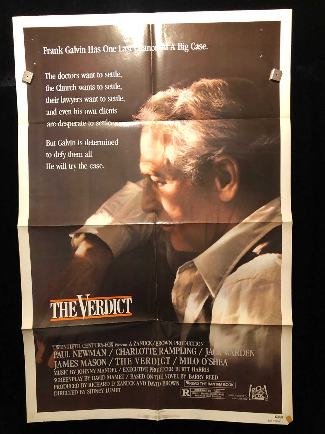 Original 1982 the Verdict One Sheet Movie Poster, Paul Newman - Etsy