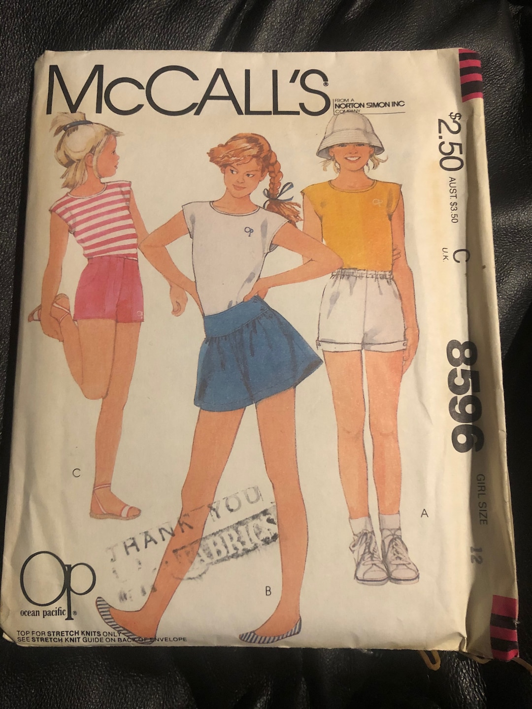 Original 1983 Vintage Mccall's 1983 Sewing Pattern 8596 Girls Sz 12 Top ...