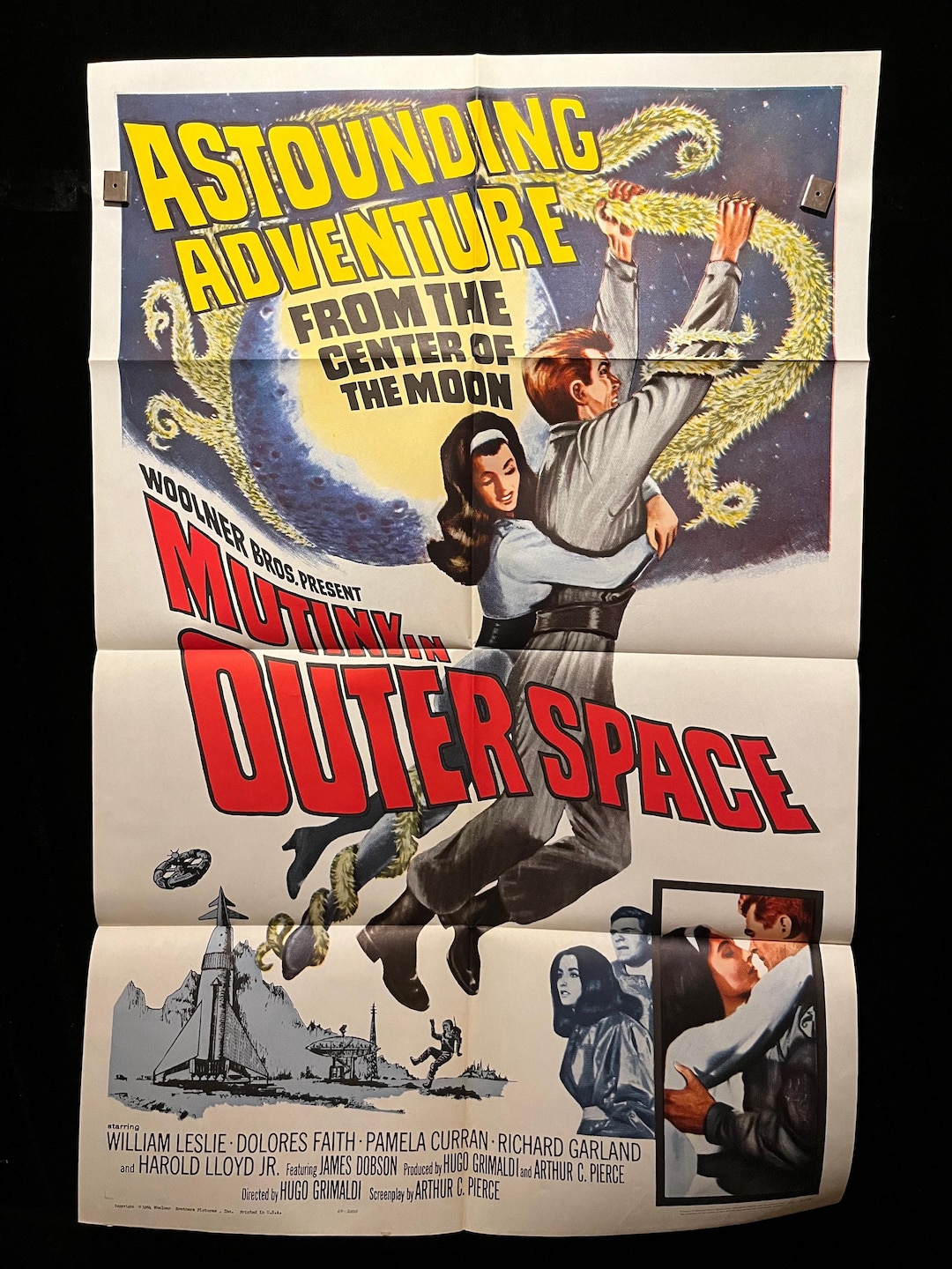 Original 1964 Mutiny in Outer Space One Sheet Movie Poster Sci Fi ...