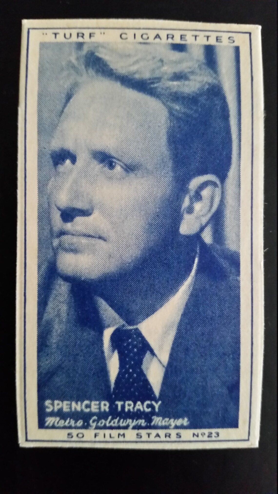 Original 1947 Spencer Tracy Turf Cigarette Card Warner Bros - Etsy