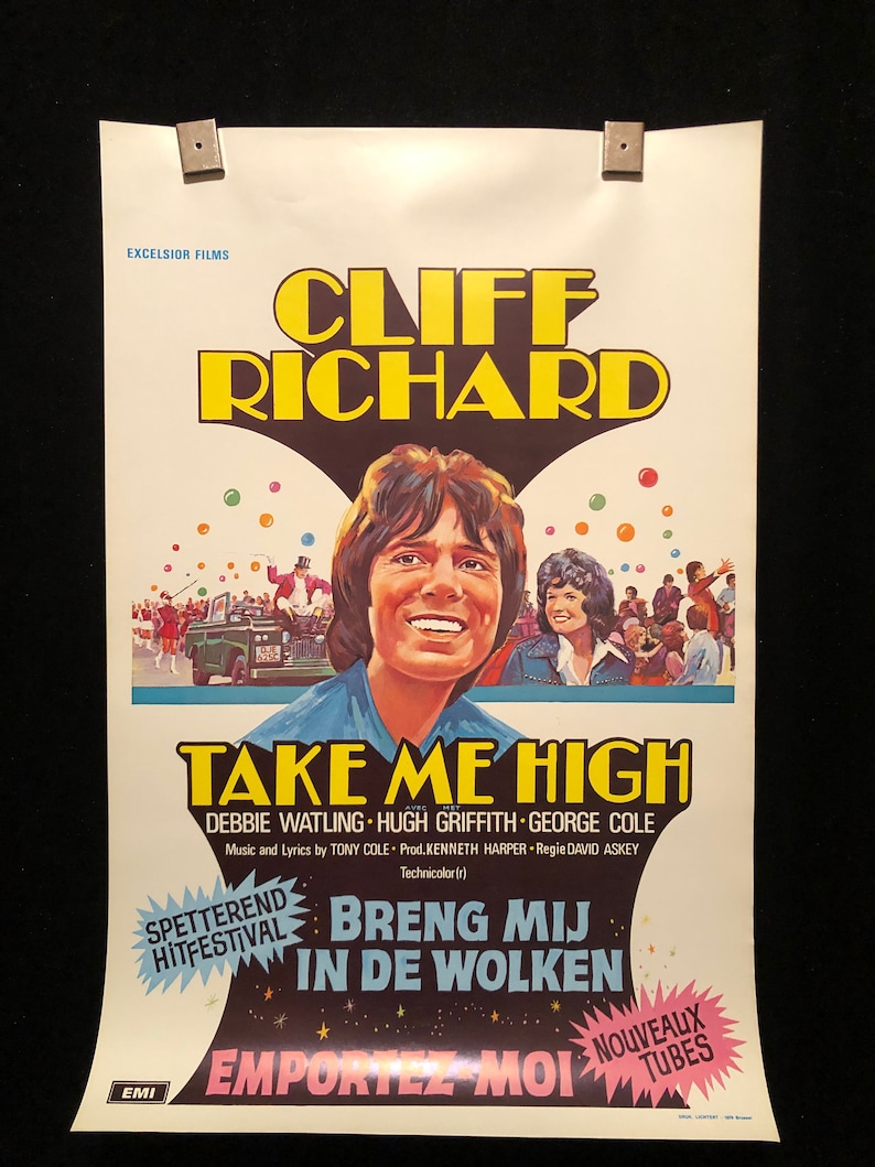 Original 1973 Take Me High Belgian Movie Poster Cliff Richard - Etsy