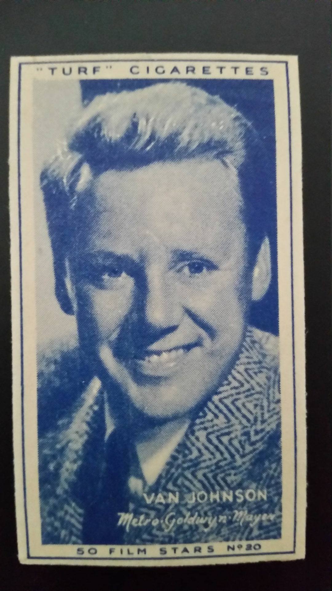 Original 1947 Van Johnson Turf Cigarette Card, Vintage, Hollywood, Star ...