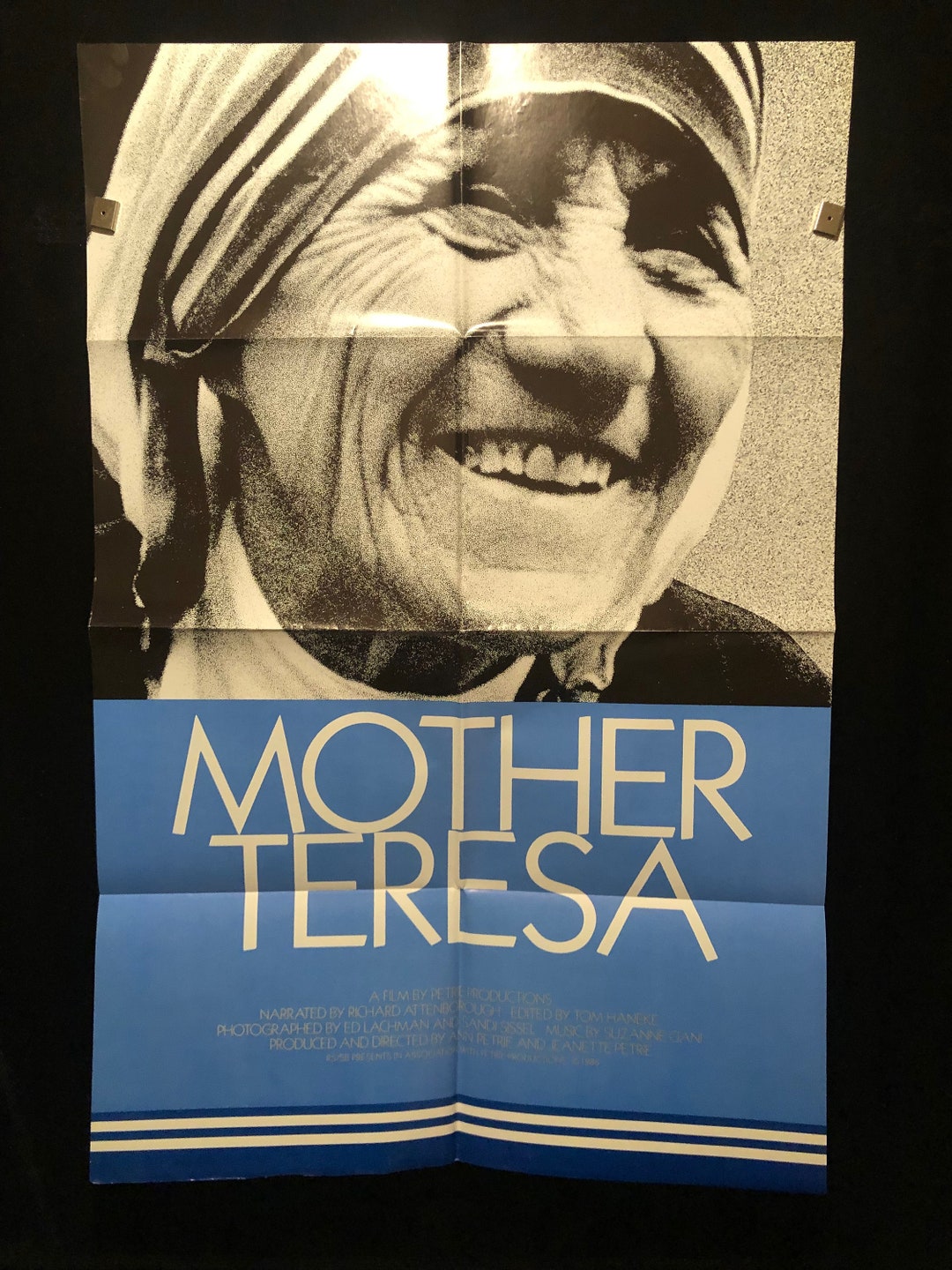 Original 1986 Mother Teresa One Sheet Movie Poster, Catholic, Church ...