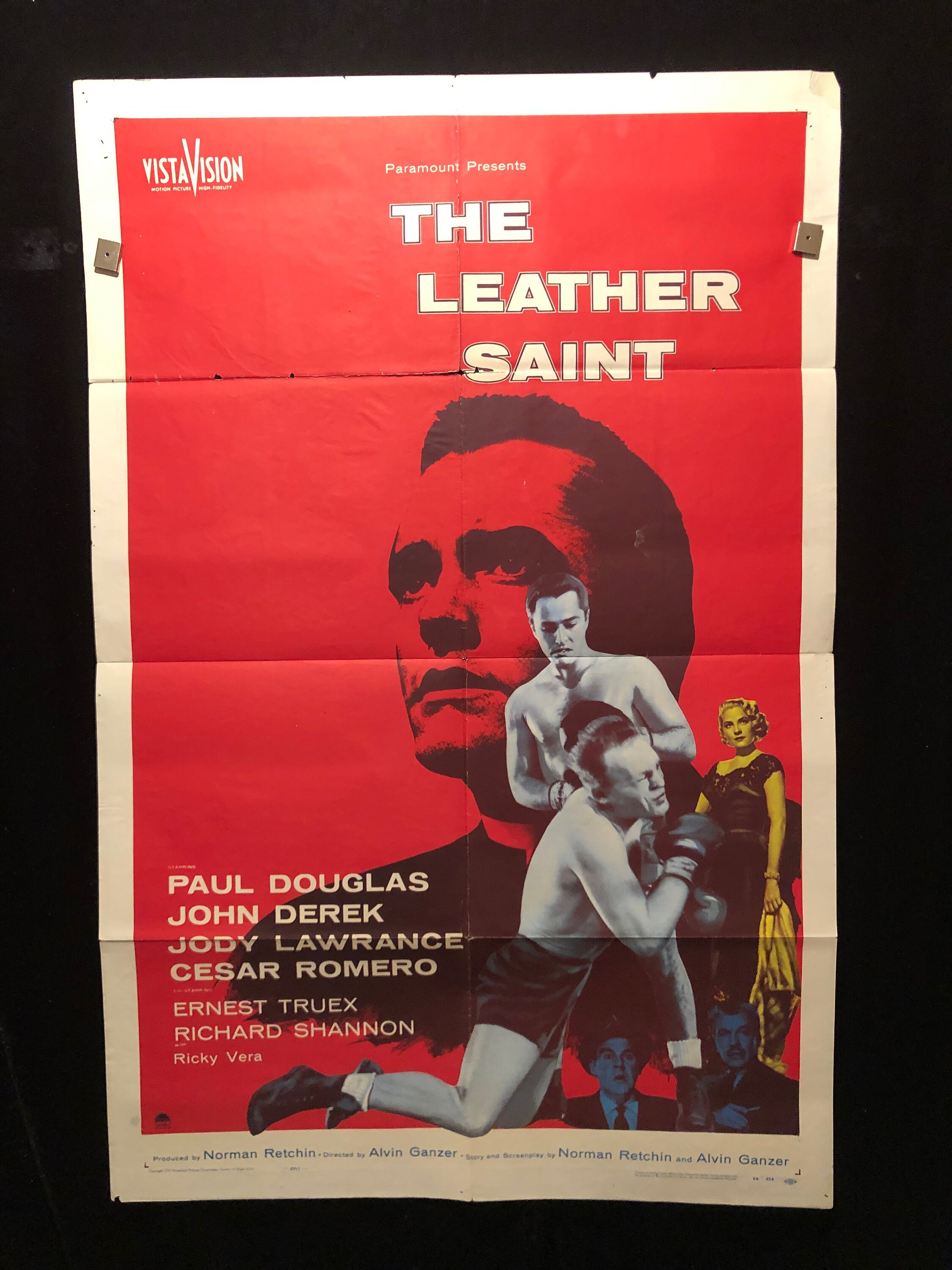 Original 1956 the Leather Saint One Sheet Movie Poster Paul Douglas ...