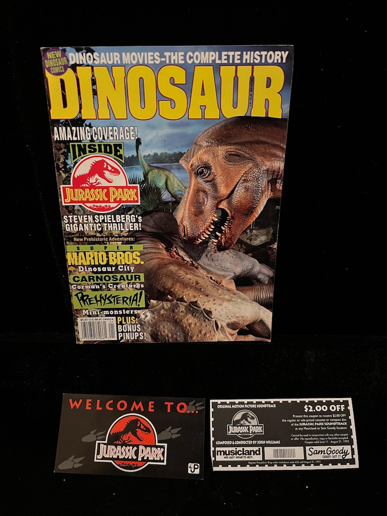 Original 1993 Dinosaur Magazine Special Collector's Edition Jurassic ...