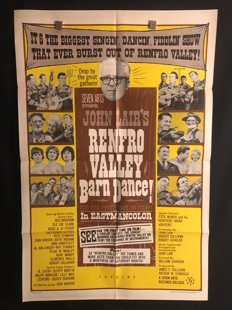 Original 1966 Renfro Valley Barn Dance One Sheet Movie Poster - Etsy