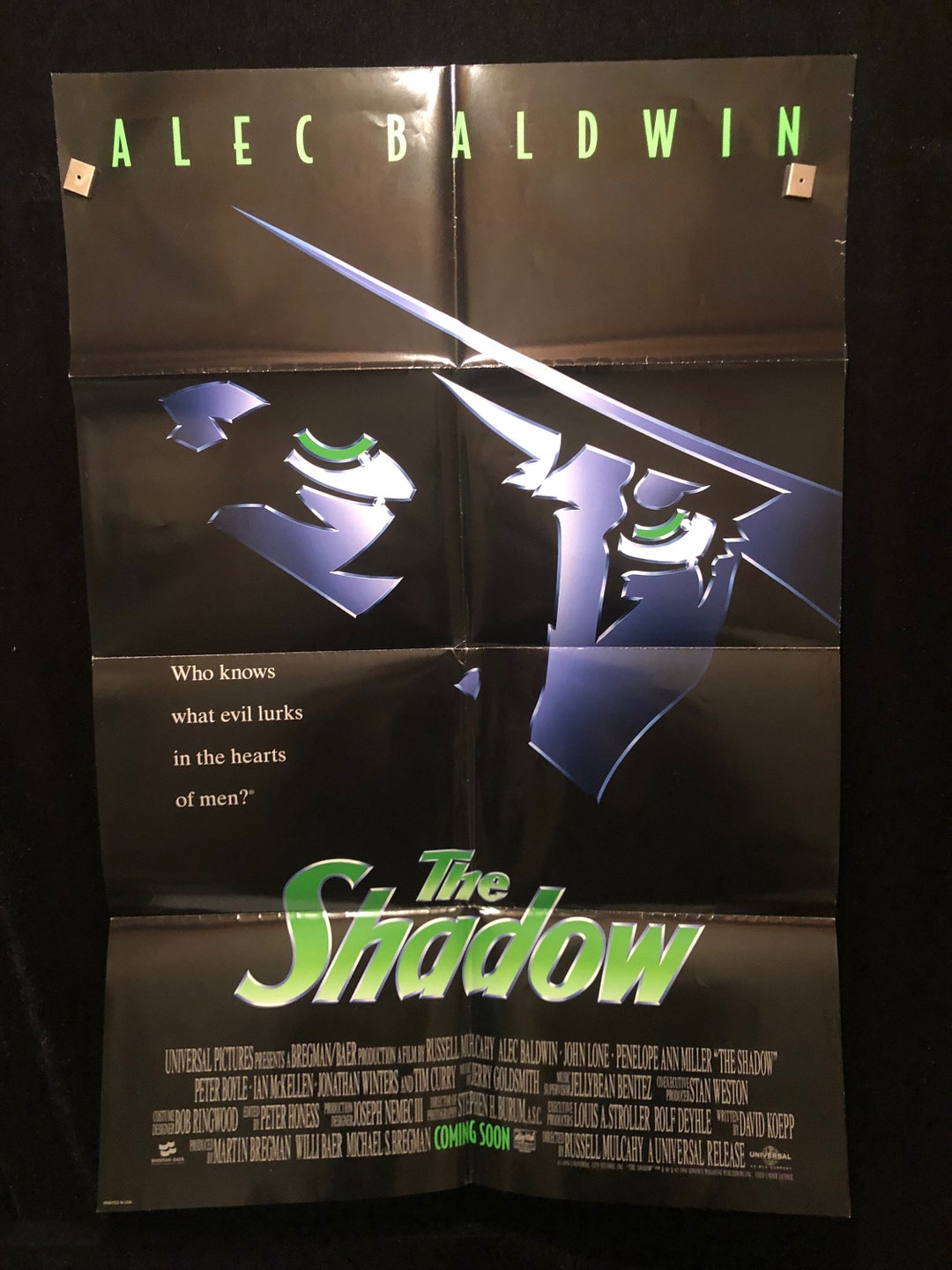 Original 1994 the Shadow One Sheet Movie Poster Alec Baldwin, Superhero ...