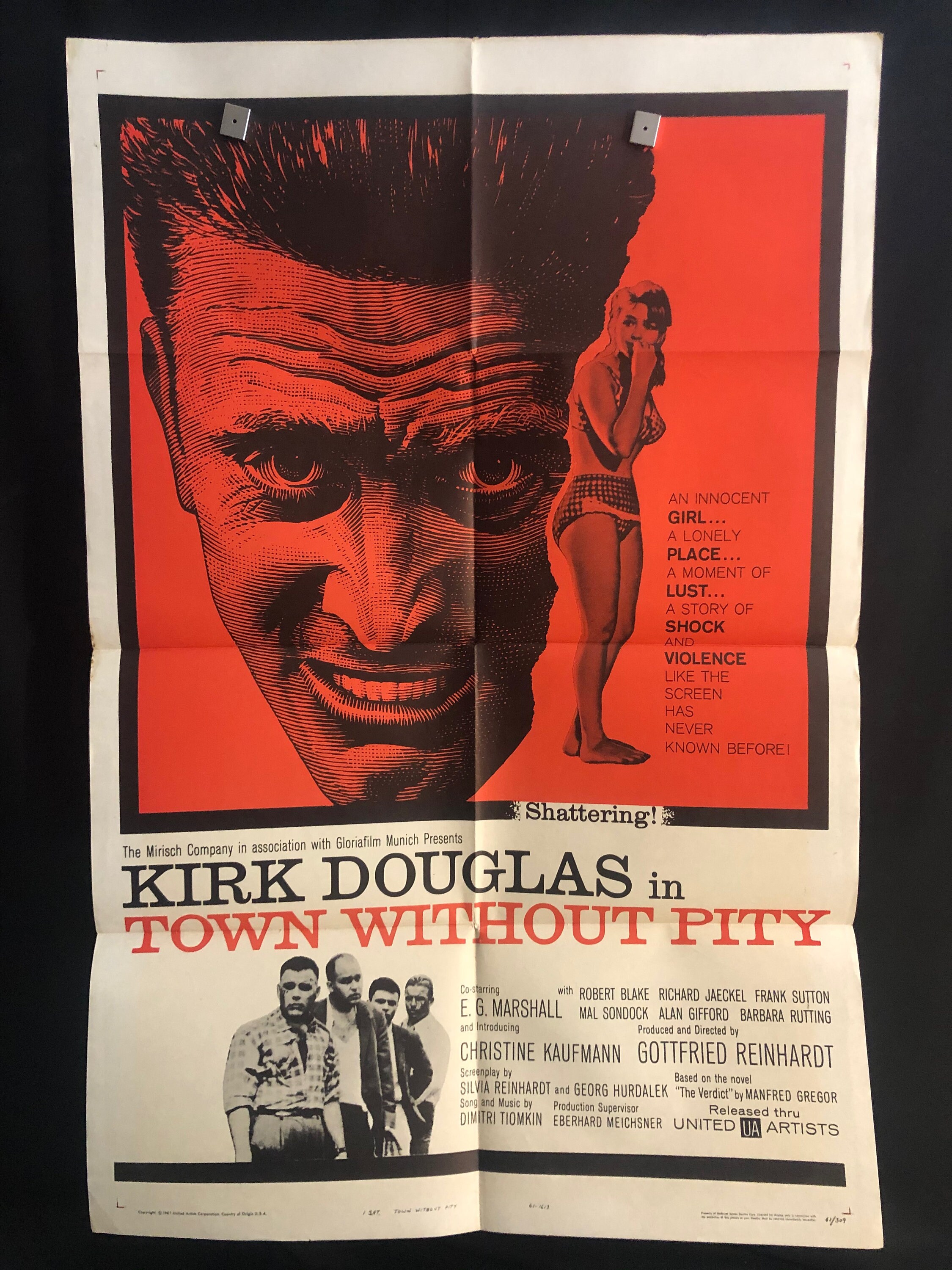Original 1961 Town Without Pity One Sheet Movie Poster Kirk | Etsy
