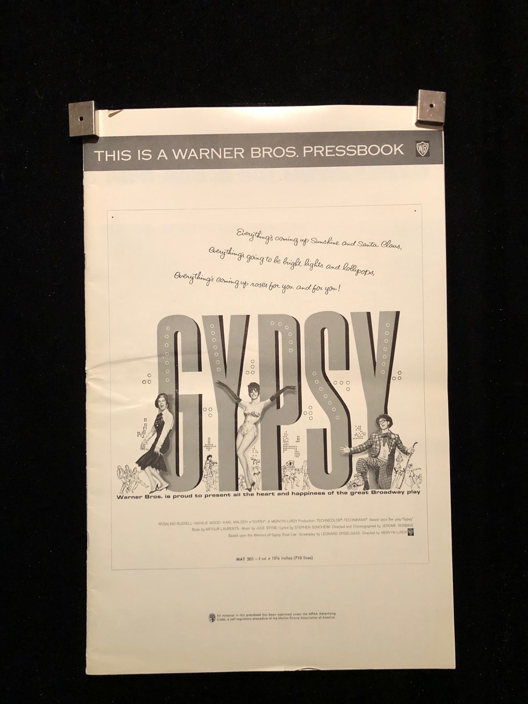 Original 1962 Gypsy Movie Pressbook Natalie Wood, Rosalind Russell ...