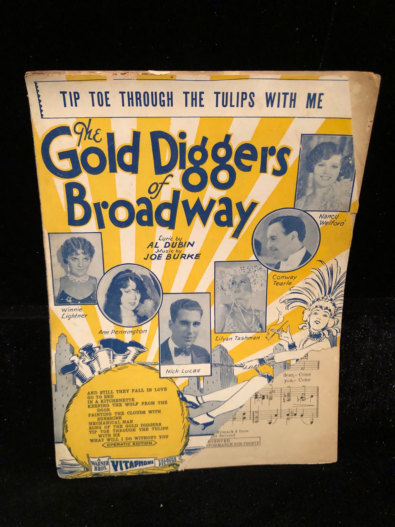 Original 1929 the Gold Diggers of Broadway Tip Toe Through the Tulips ...