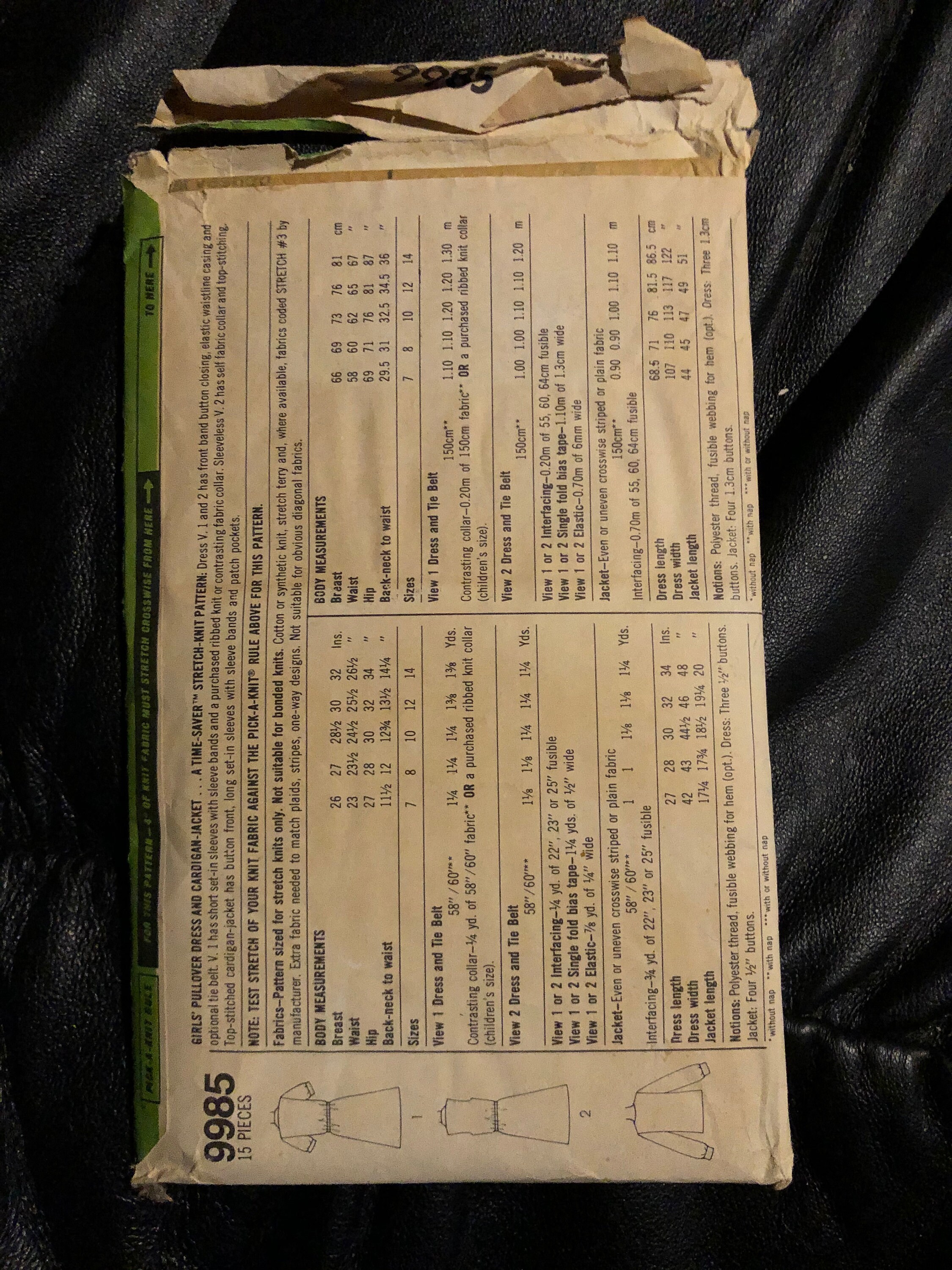 Original 1981 Simplicity Vintage Sewing Pattern 9985 Girl SZ N - Etsy UK