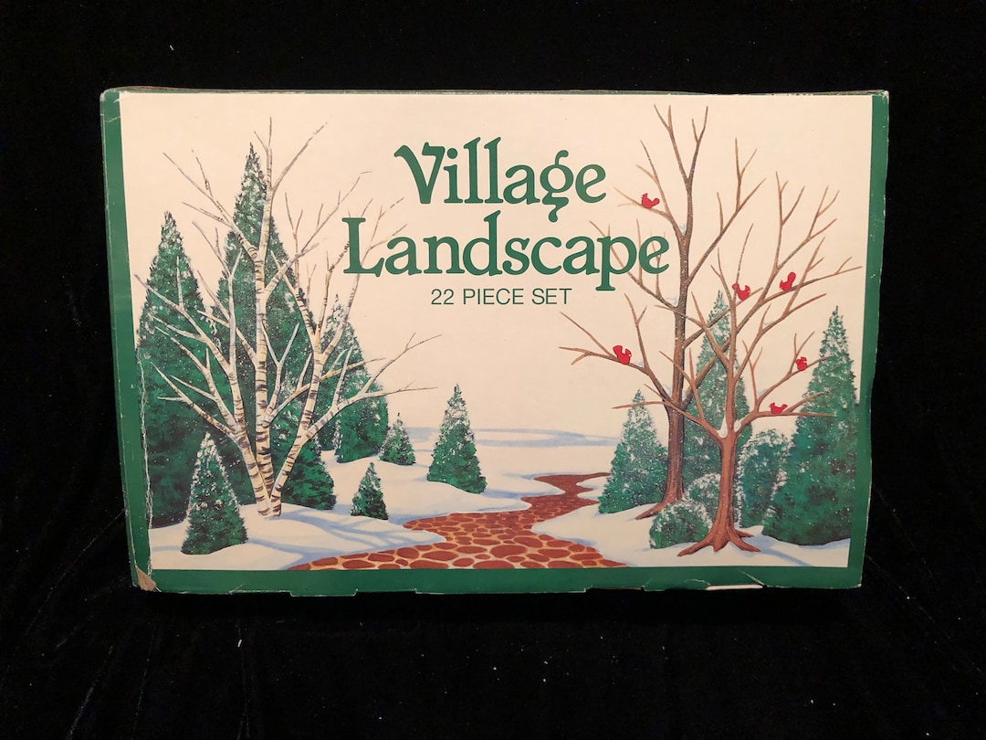Original 1999 Department 56 Village Landscape Christmas Trees 52590 22 ...