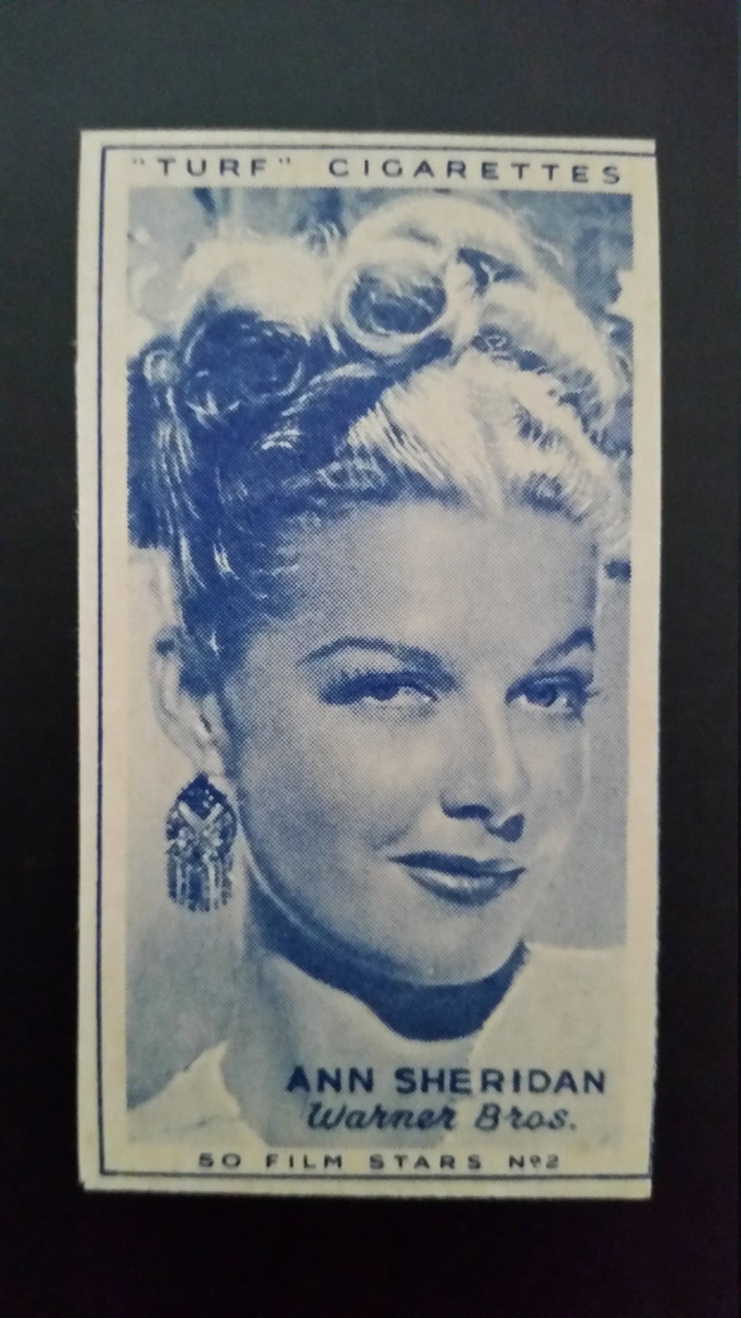 Original 1947 Ann Sheridan Turf Cigarette Card, Movie, Star, Hollywood ...