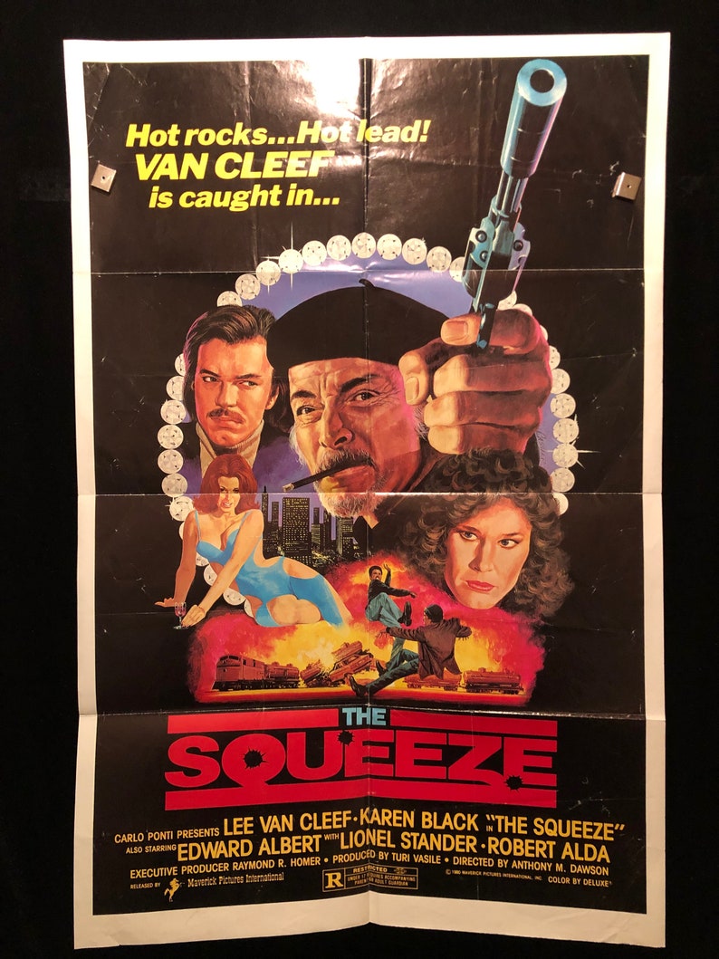 Original 1978 the Squeeze One Sheet Movie Poster Lee Van Cleef, Karen Black, Karate, Martial ...