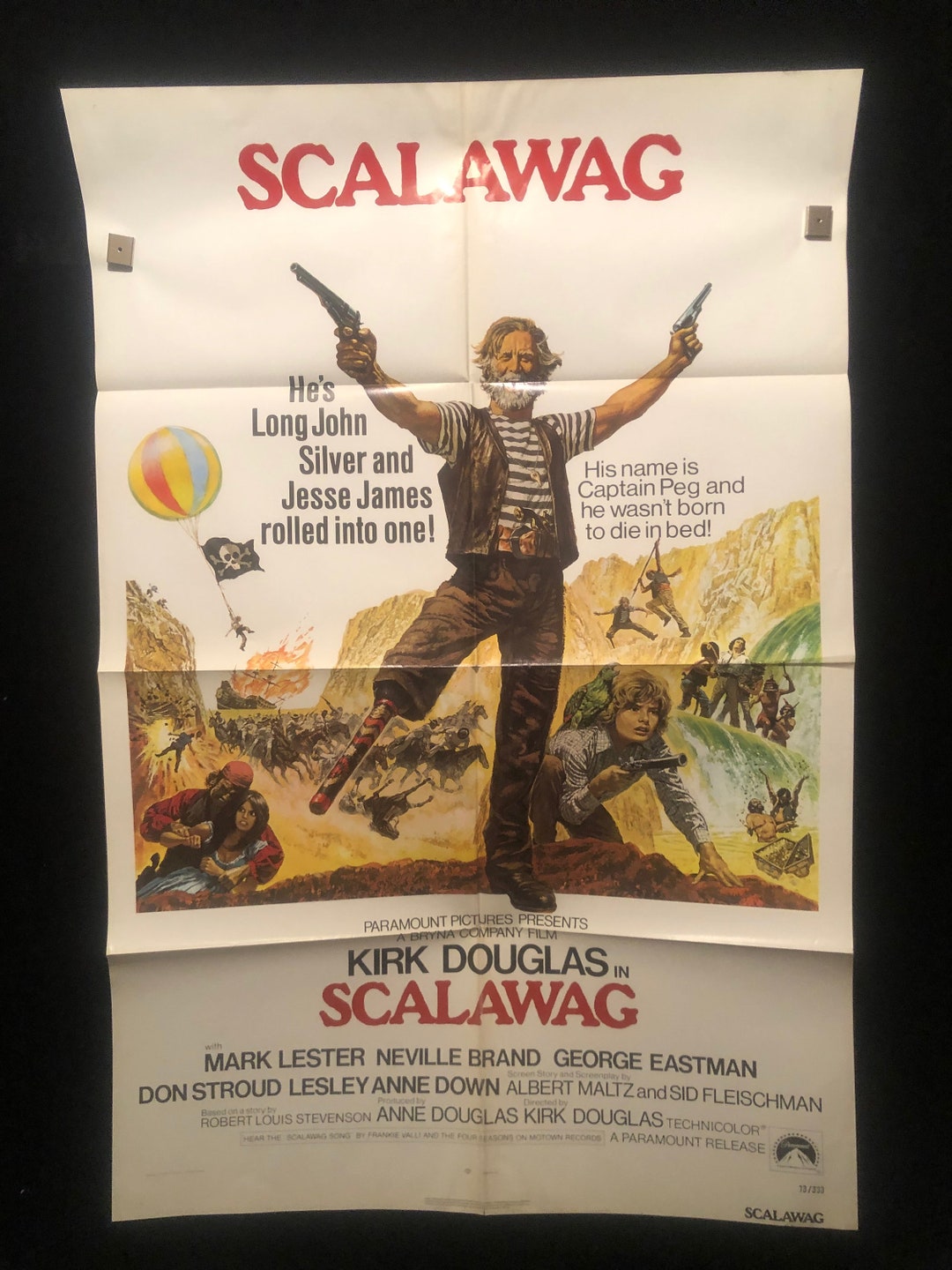 Original 1973 Scalawag One Sheet Movie Poster Kirk Douglas Cowboy ...