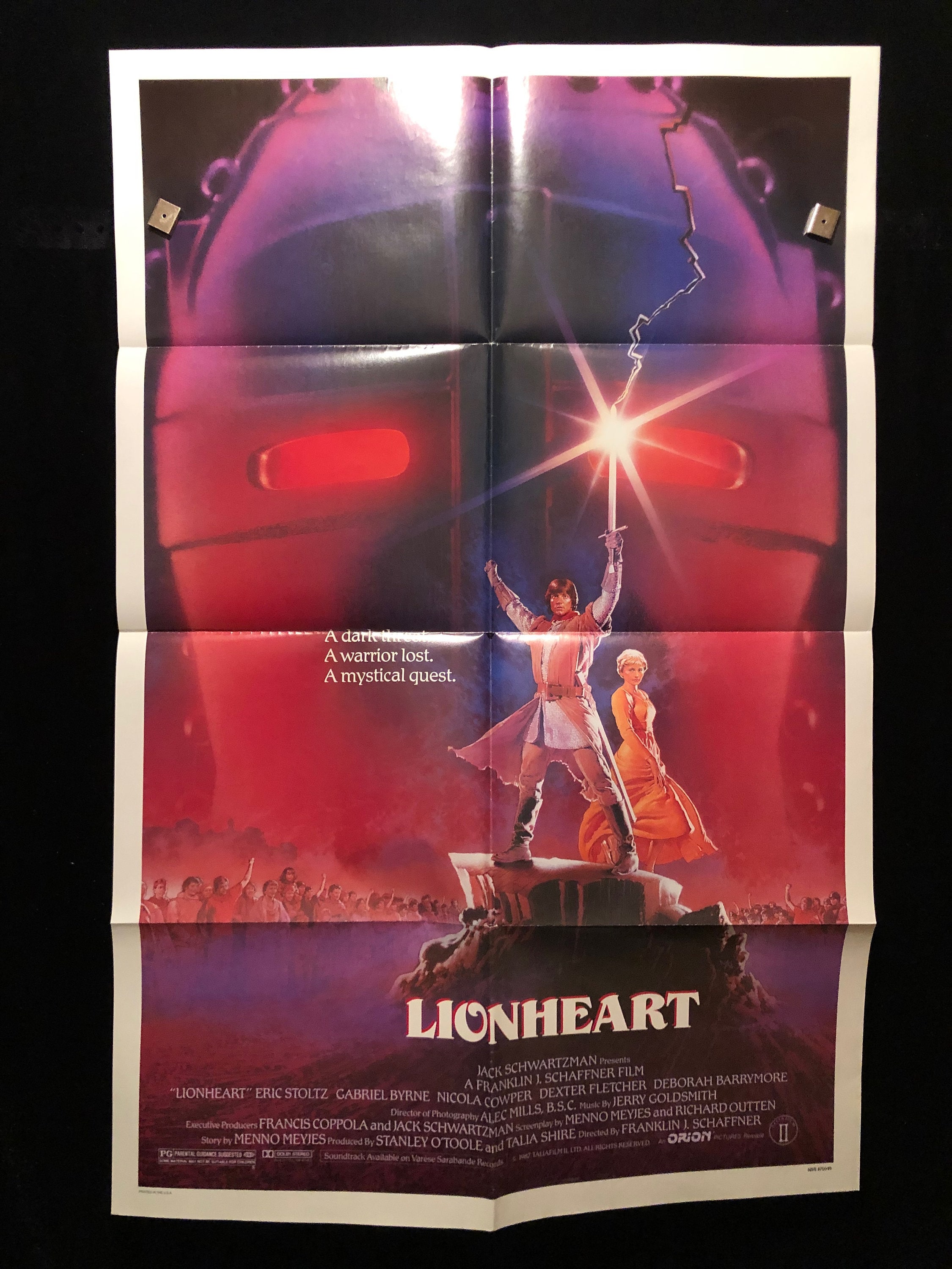 Original 1987 Lionheart One Sheet Movie Poster Eric Stoltz, Gabriel ...