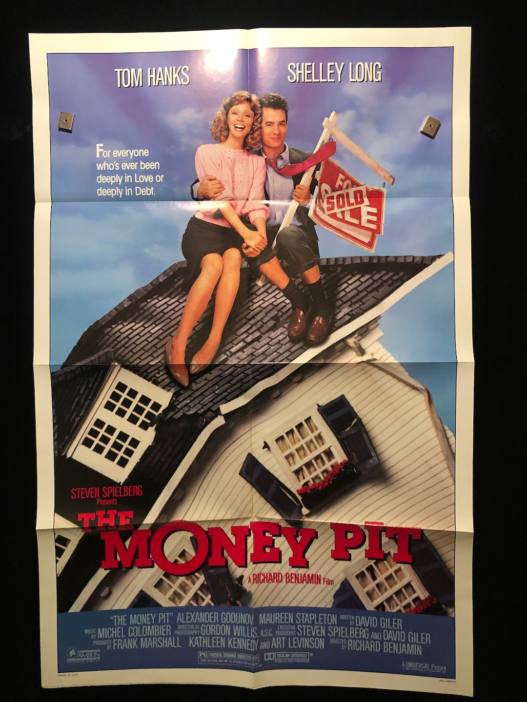 Original 1986 the Money Pit One Sheet Movie Poster, Tom Hanks, Shelley ...