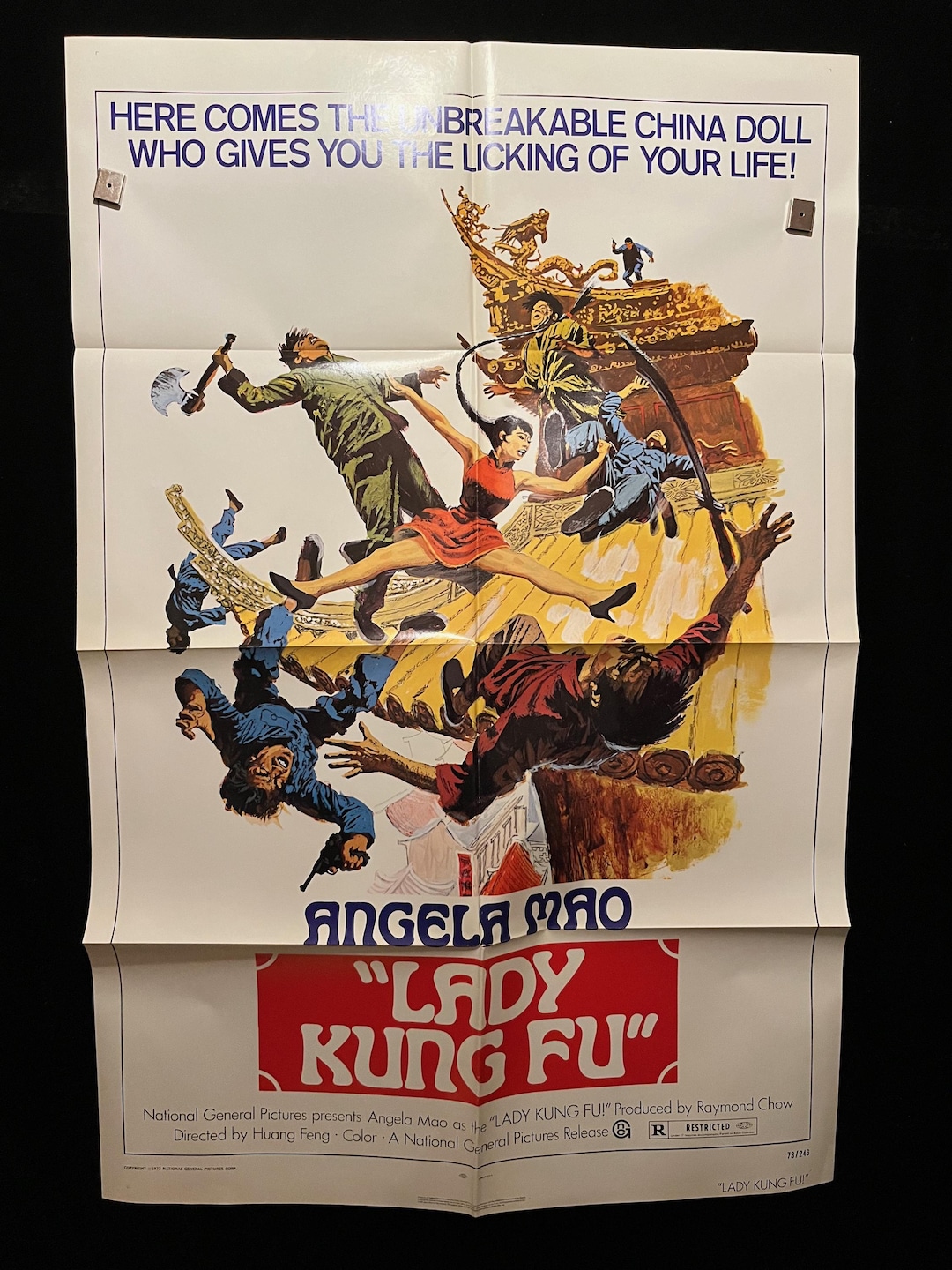 Original 1972 Lady Kung Fu One Sheet Movie Poster Martial Arts Angela ...