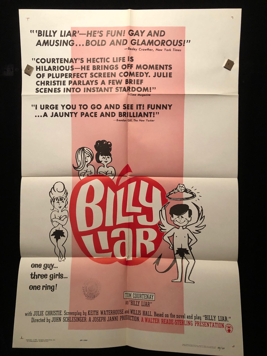 Original 1964 Billy Liar One Sheet Movie Poster Julie Christie, John ...