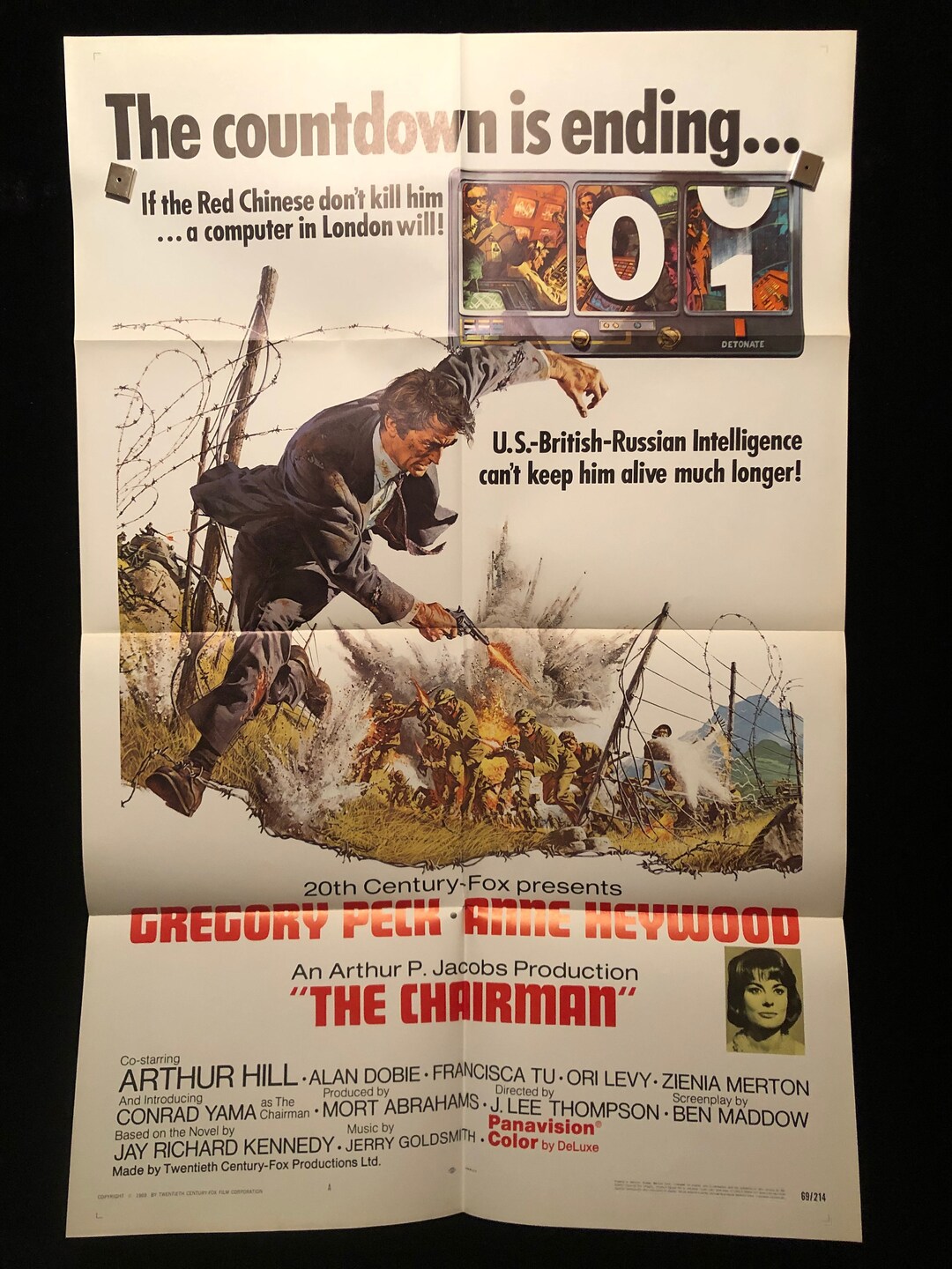 Original 1969 the Chairman One Sheet Movie Poster, Gregory Peck, Anne ...
