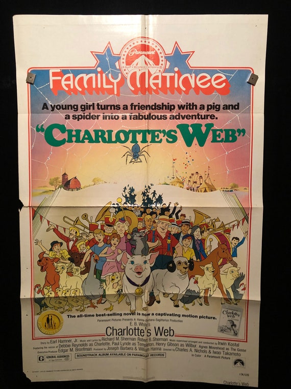 Original 1974 Charlotte's Web One Sheet Movie Poster - Etsy