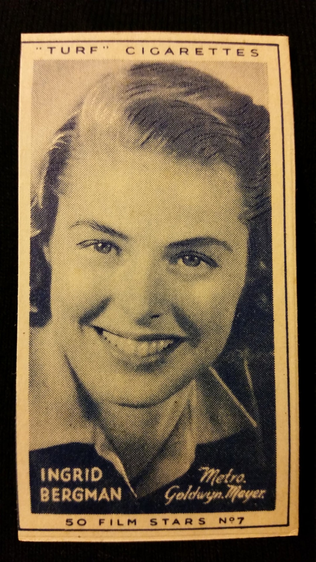 Original 1947 Ingrid Bergman Turf Cigarette Card, Movie, Hollywood ...