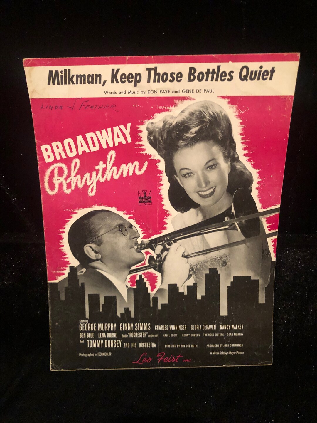 Original 1944 Broadway Rhythm Movie Piano Sheet Music Book Milkman Keep ...