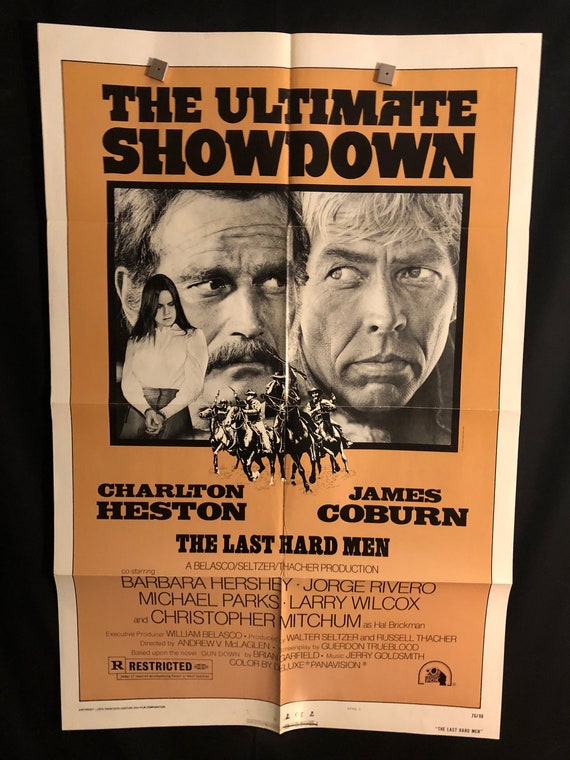 Original 1976 the Last Hard Men One Sheet Movie Poster | Etsy
