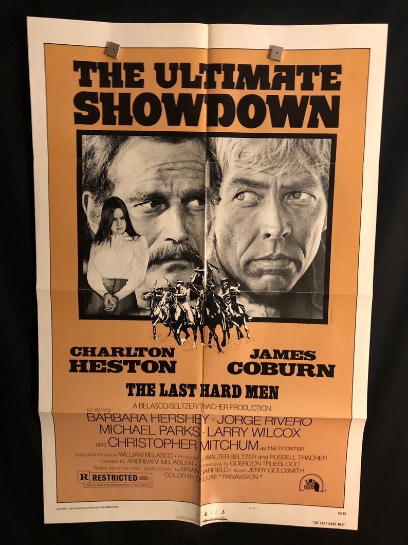 Original 1976 the Last Hard Men One Sheet Movie Poster - Etsy