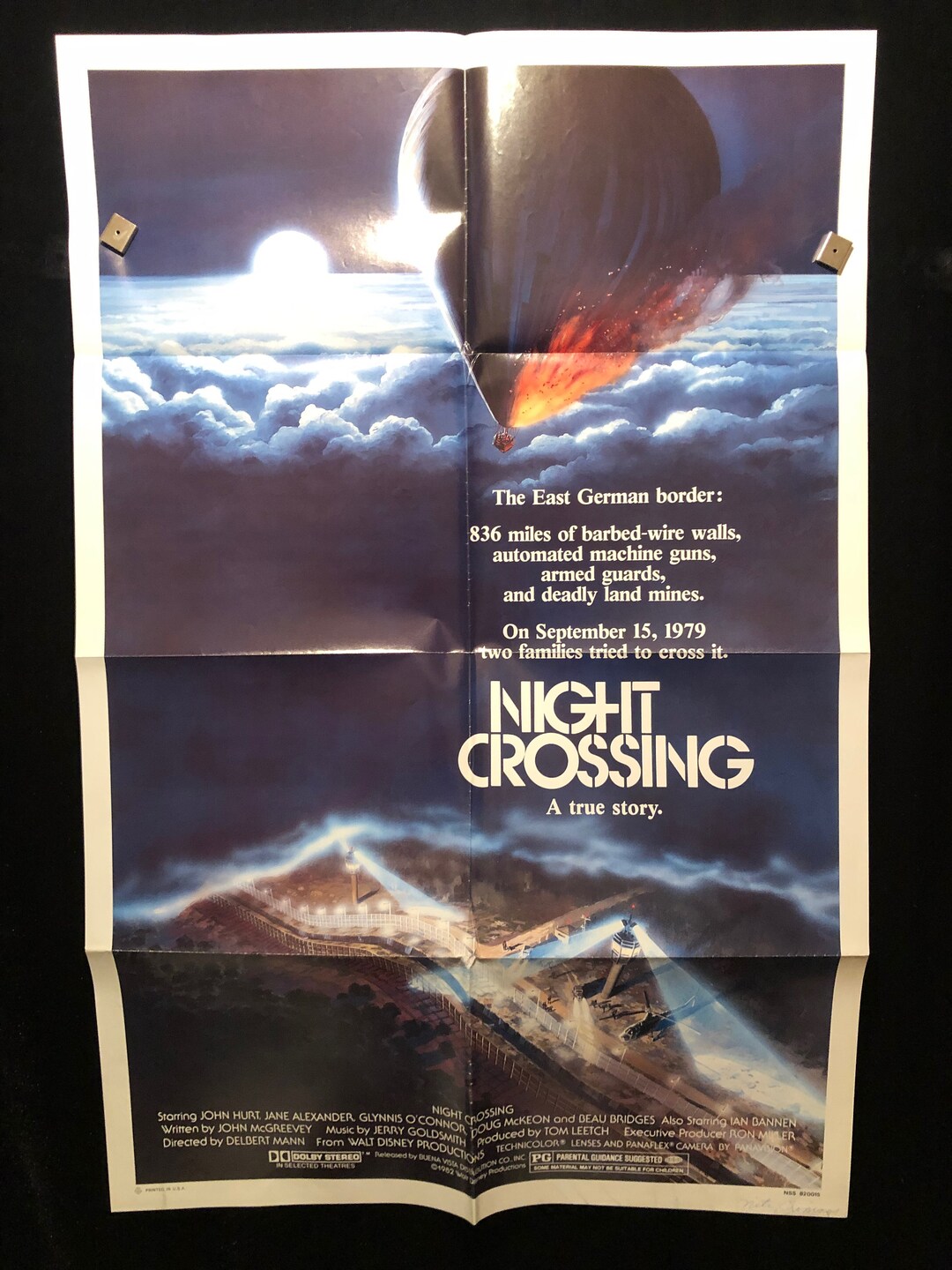 Original 1982 Night Crossing One Sheet Movie Poster, John Hurt, WW2 ...