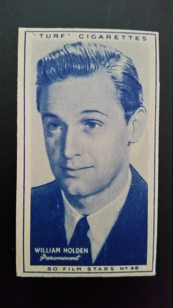Original 1947 William Holden Turf Cigarette Card Hollywood | Etsy