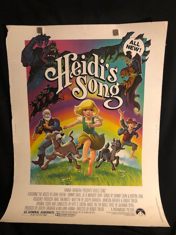 Original 1982 Heidi's Song 30x40 Movie Poster Cartoon | Etsy