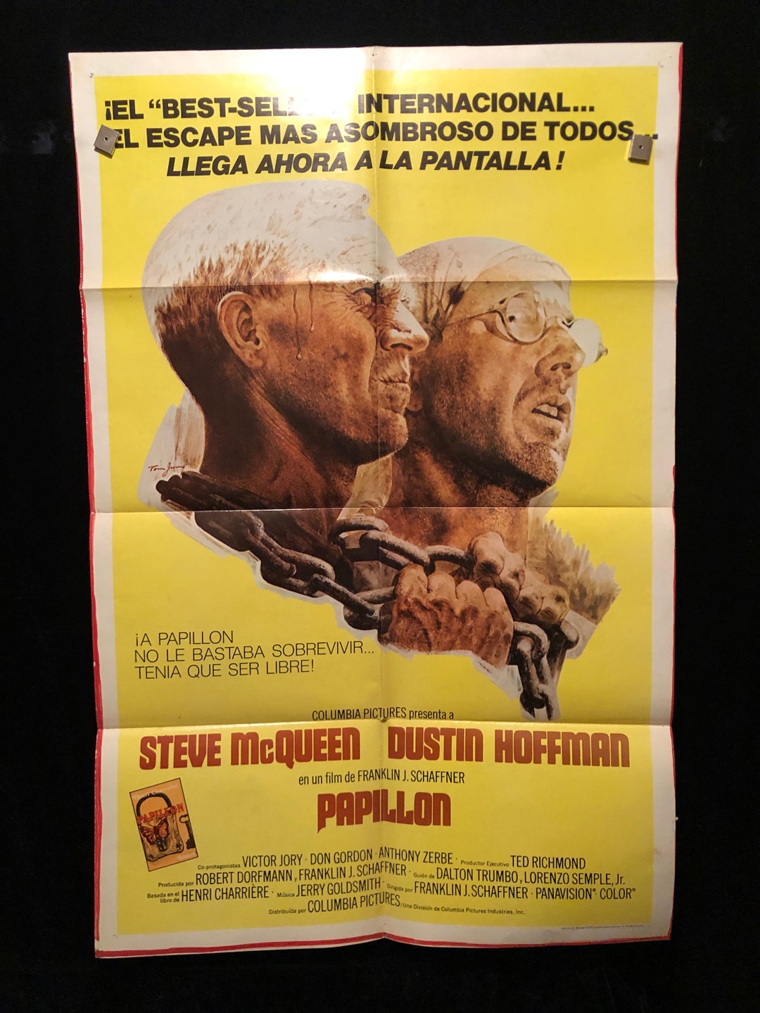 Original 1973 Papillon Spanish One Sheet Movie Poster, Steve Mcqueen, Dustin Hoffman - Etsy
