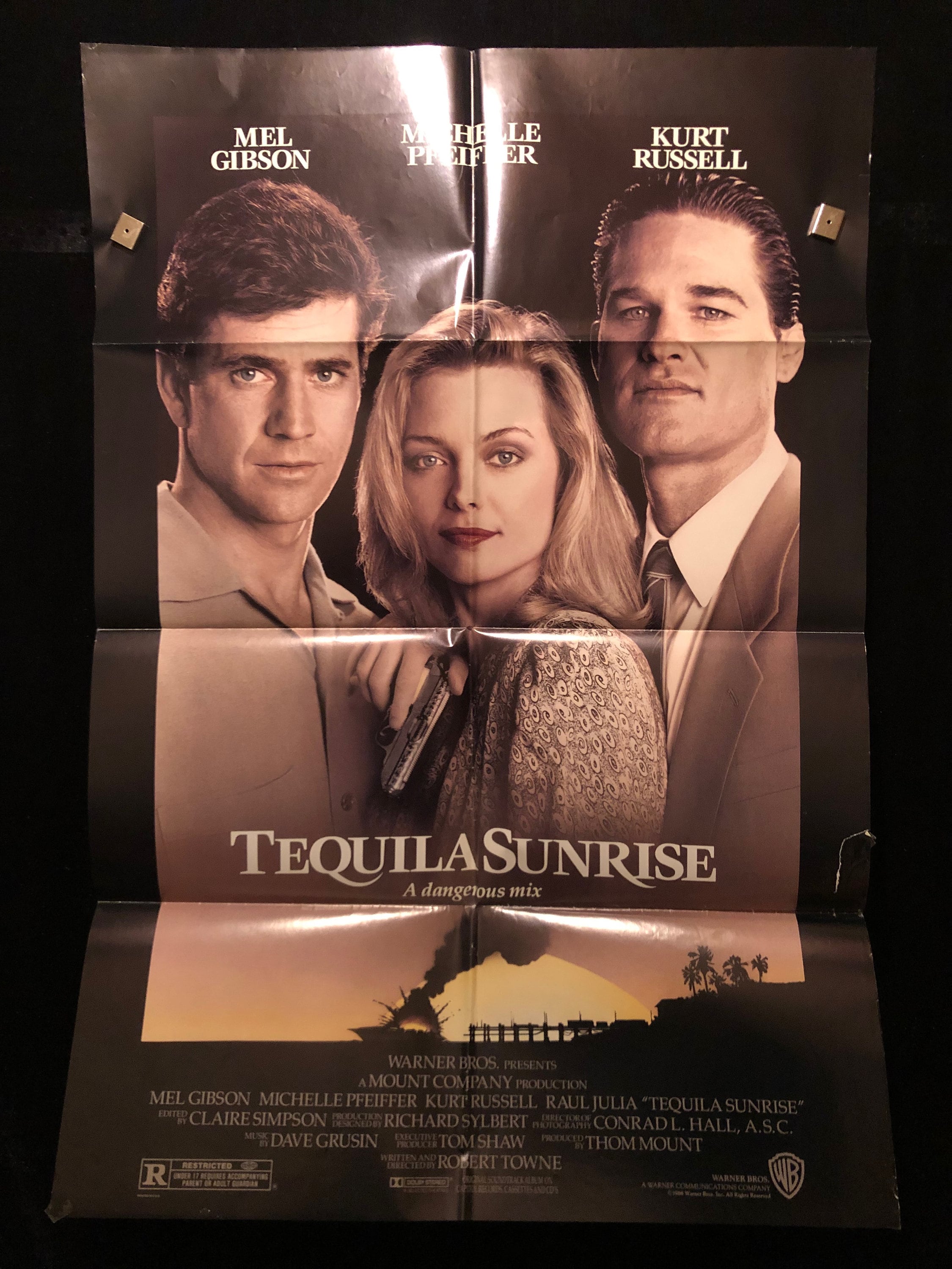 Original 1988 Tequila Sunrise One Sheet Movie Poster, Mel Gibson, Kurt ...