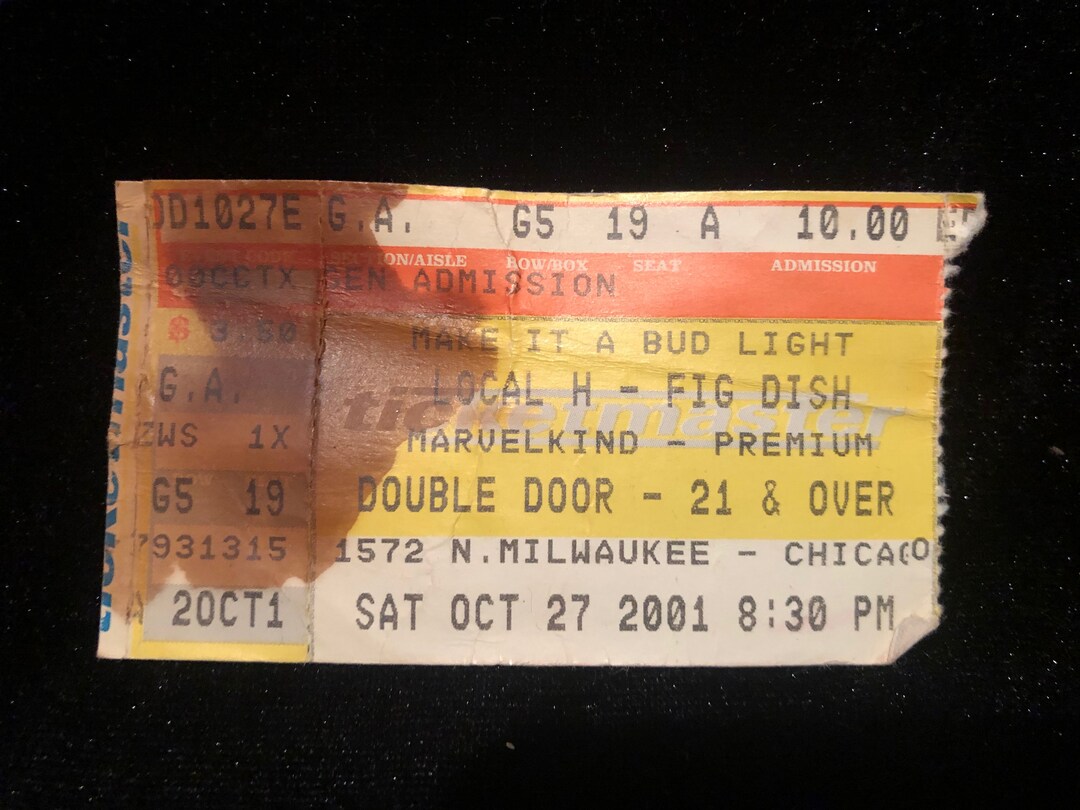 Original 2001 Local H Oct 27 2001 Double Door Chicago Halloween Show as ...