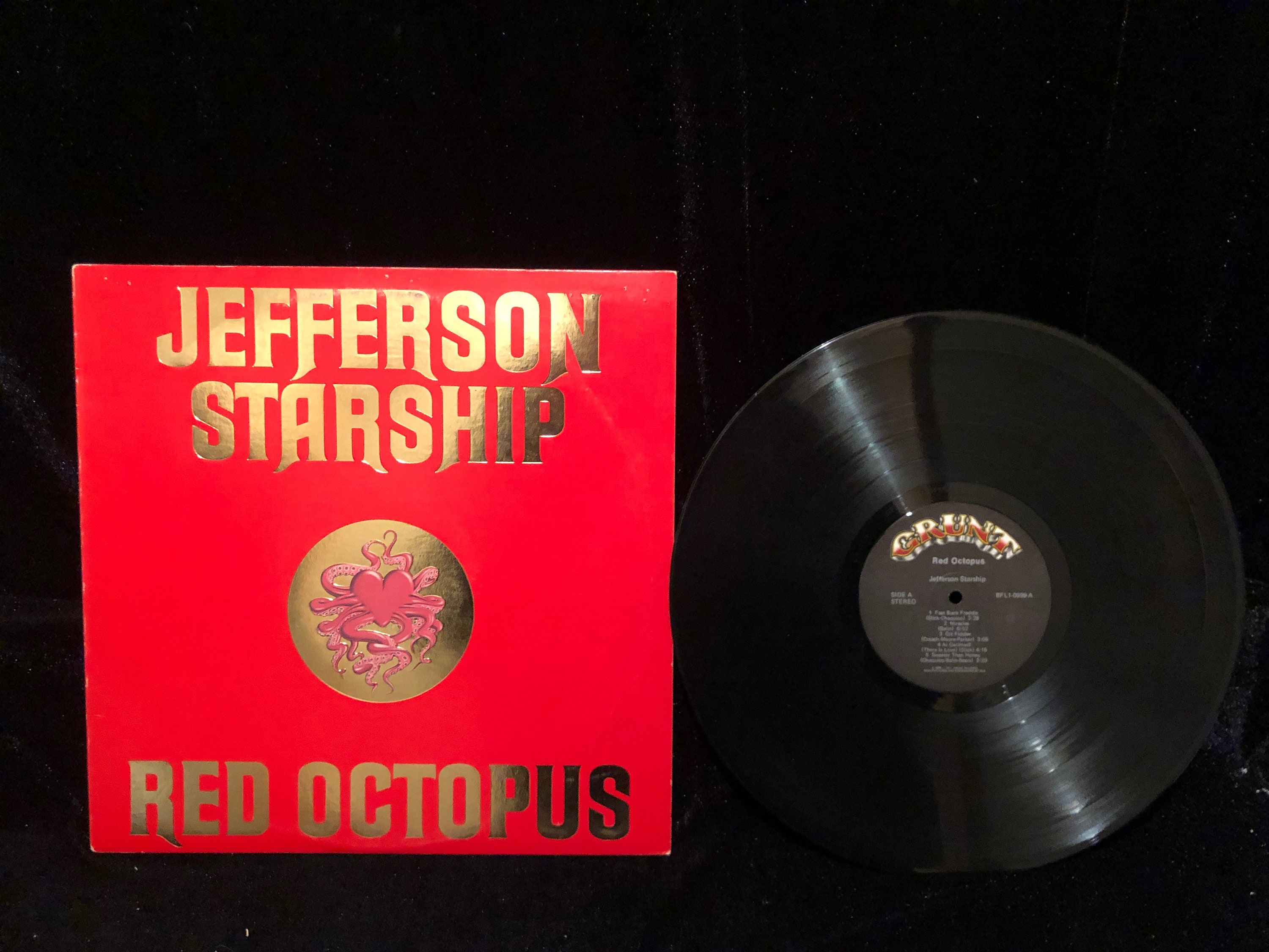 Original 1975 Jefferson Starship Red Octopus Vinyl Record LP Album ...