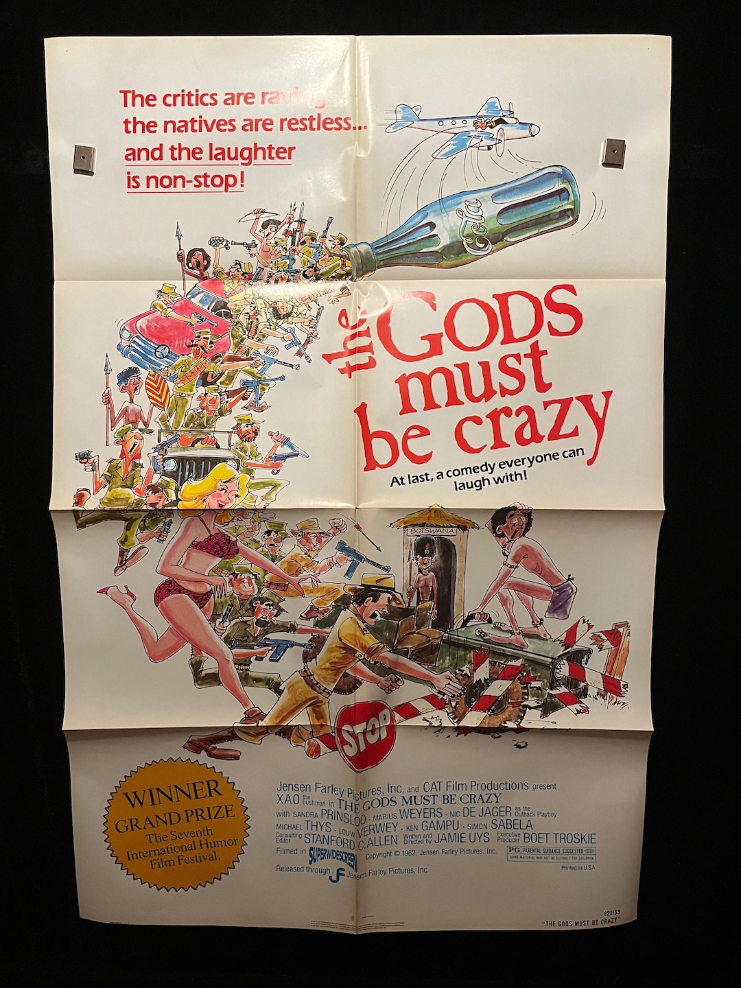 Original 1982 the Gods Must Be Crazy One Sheet Movie Poster African ...