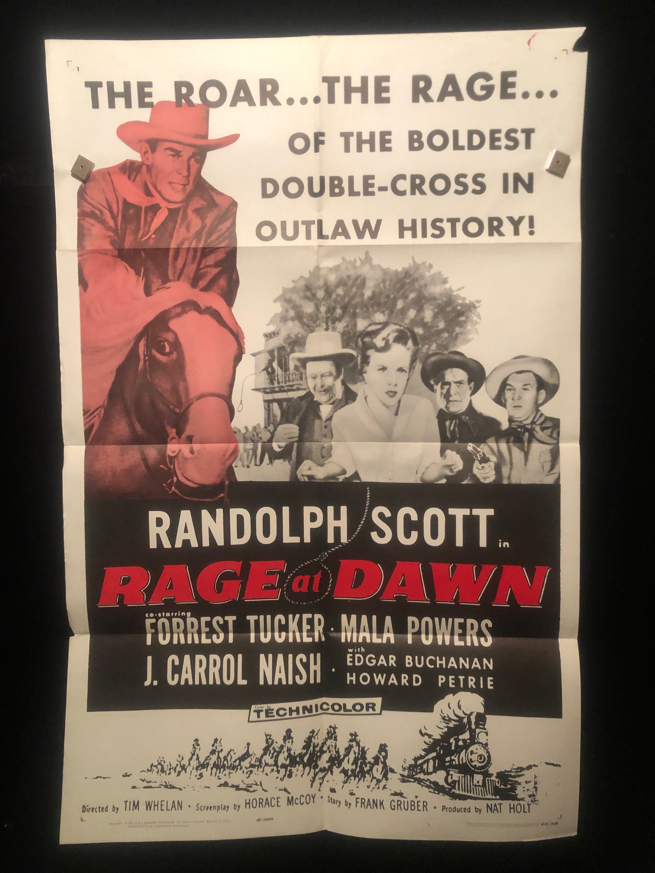 Original 1965R Rage at Dawn One Sheet Movie Poster Randolph Scott ...
