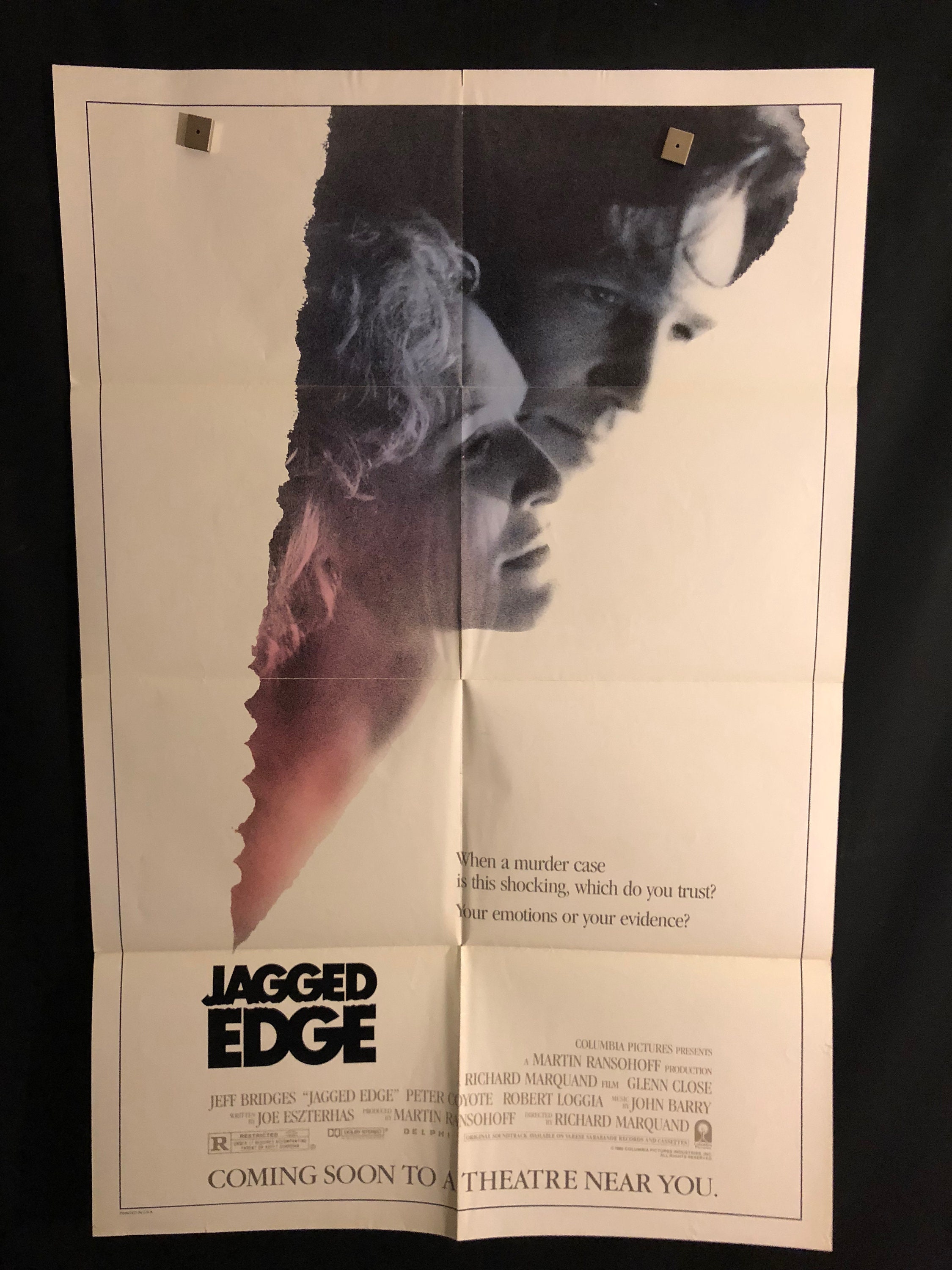 Original 1985 Jagged Edge Advance One Sheet Movie Poster Jeff - Etsy