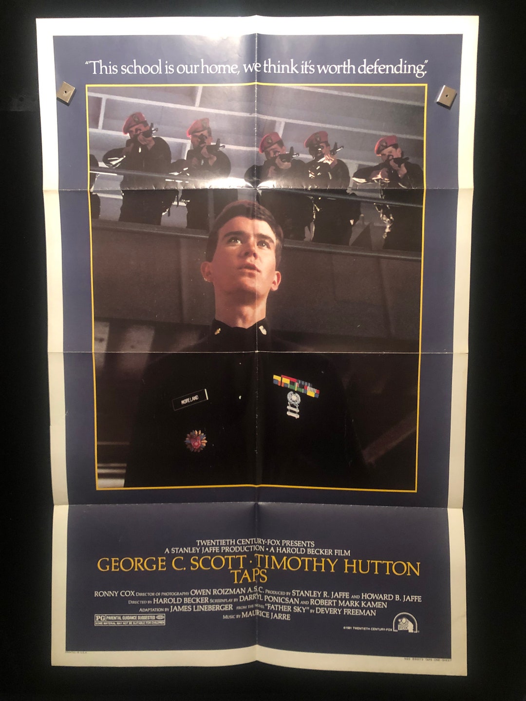 Original 1981 Taps One Sheet Movie Poster, Military, Soldier, George C ...