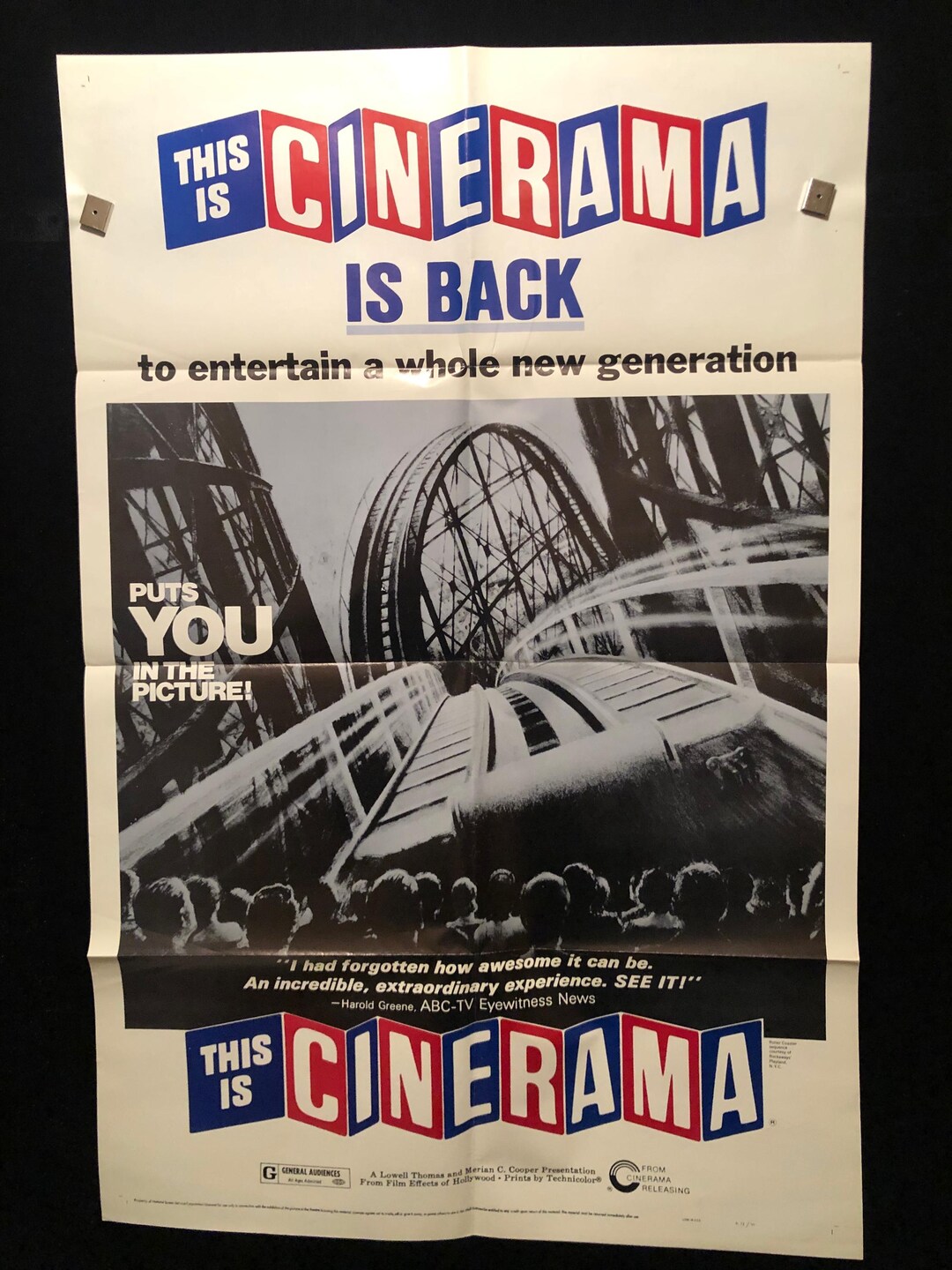 Original This is Cinerama 1973 One Sheet Movie Poster Roller Coaster - Etsy