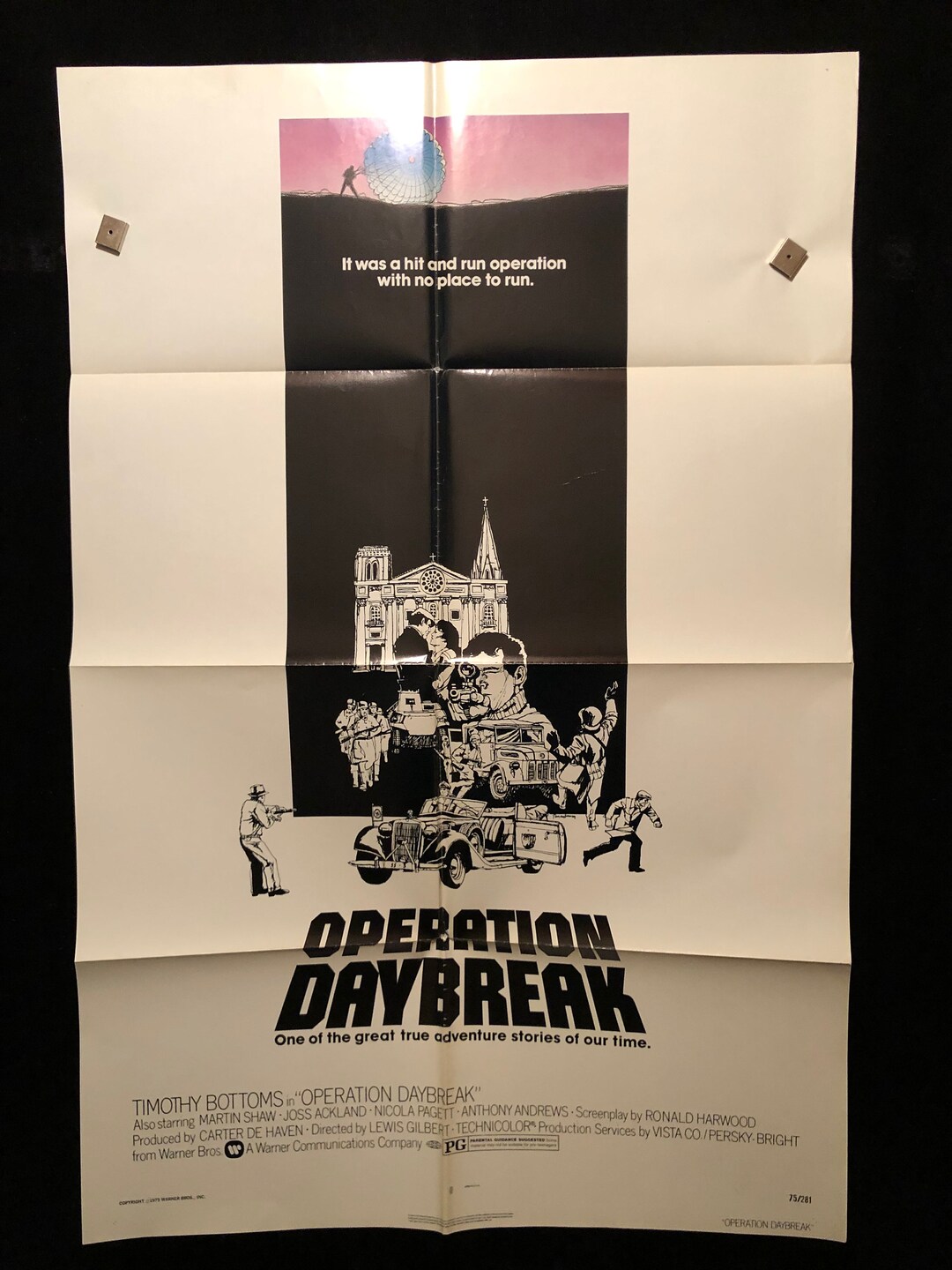 Original 1975 Operation Daybreak One Sheet Movie Poster, Timothy ...