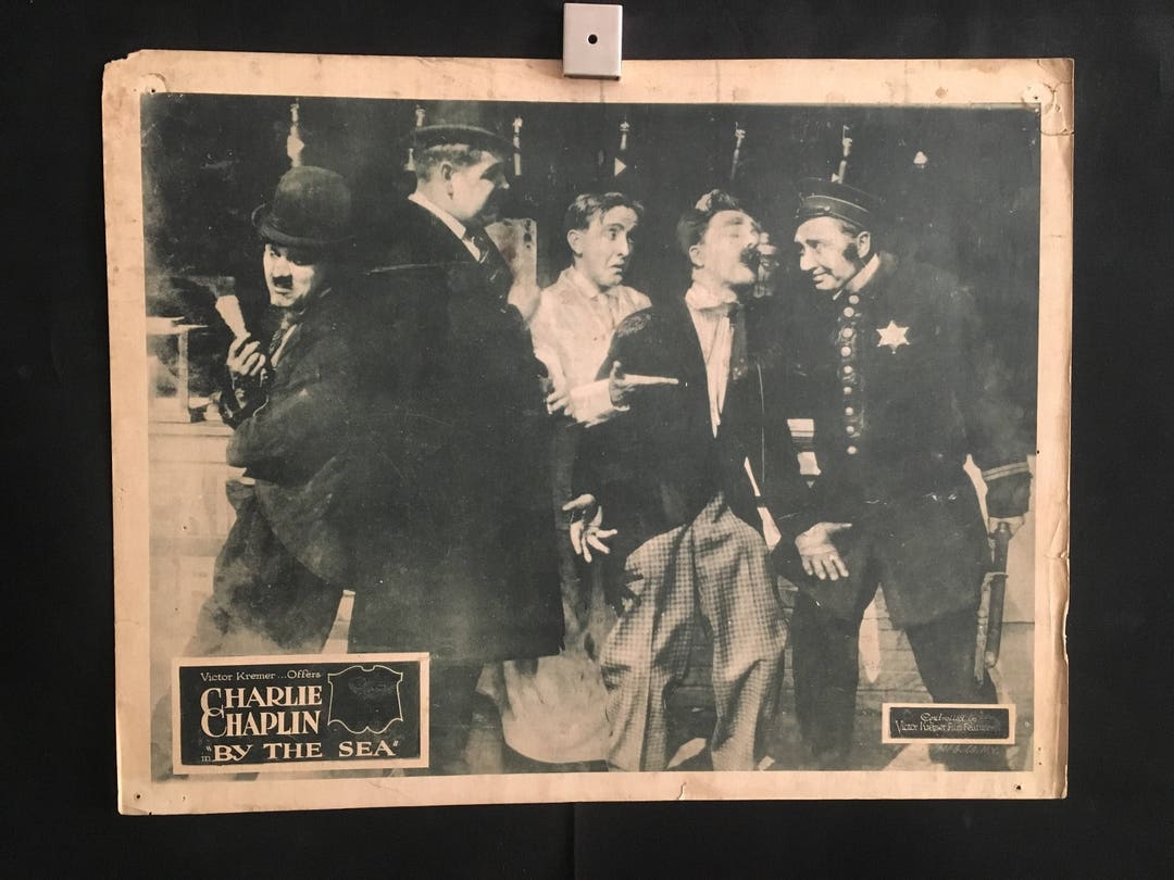 Original 1920s Charlie Chaplin by the Sea Silent Movie Lobby Card Movie ...