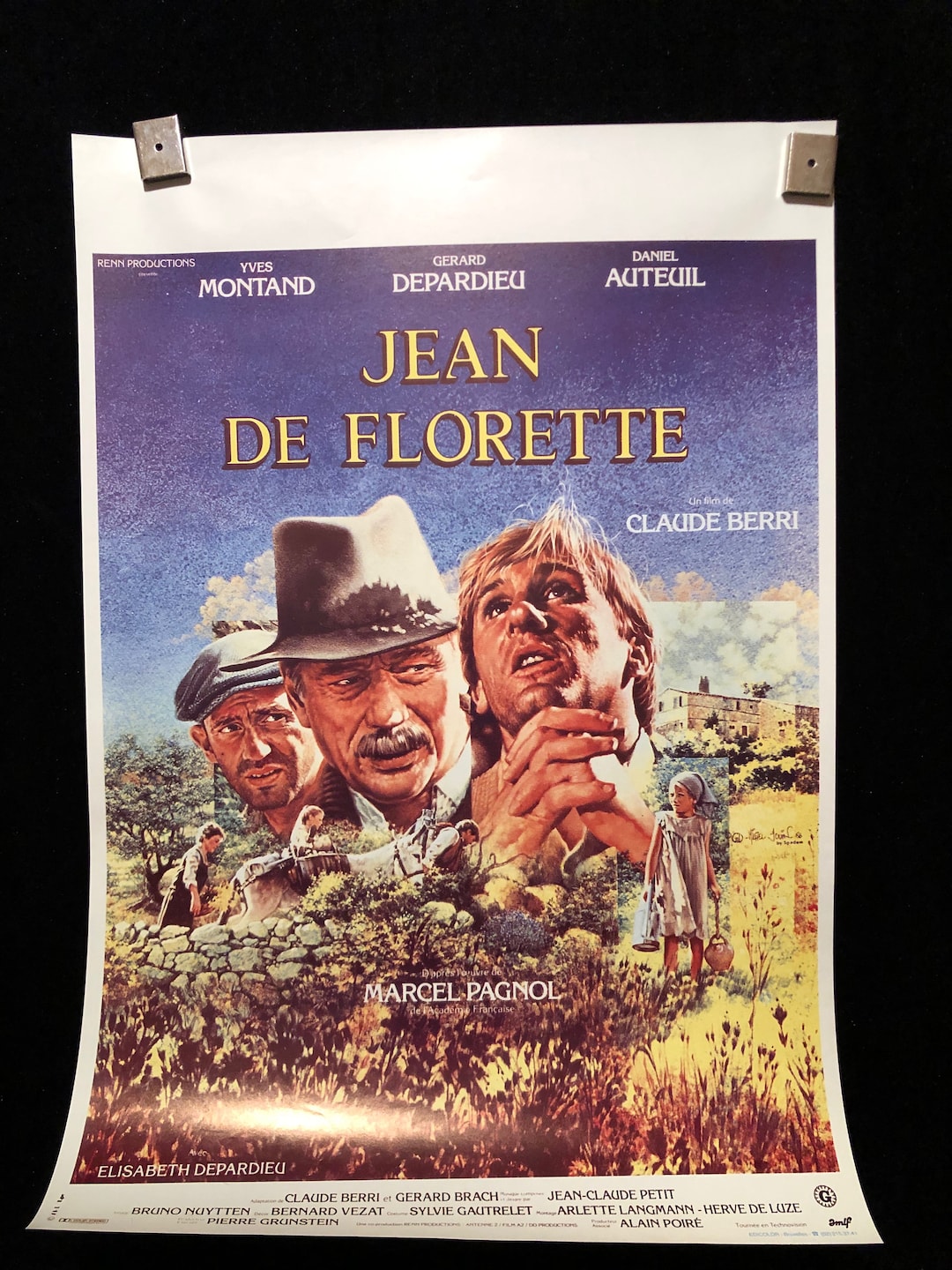 Original 1986 Jean De Florette Belgian Movie Poster Yves Montad Gerard ...